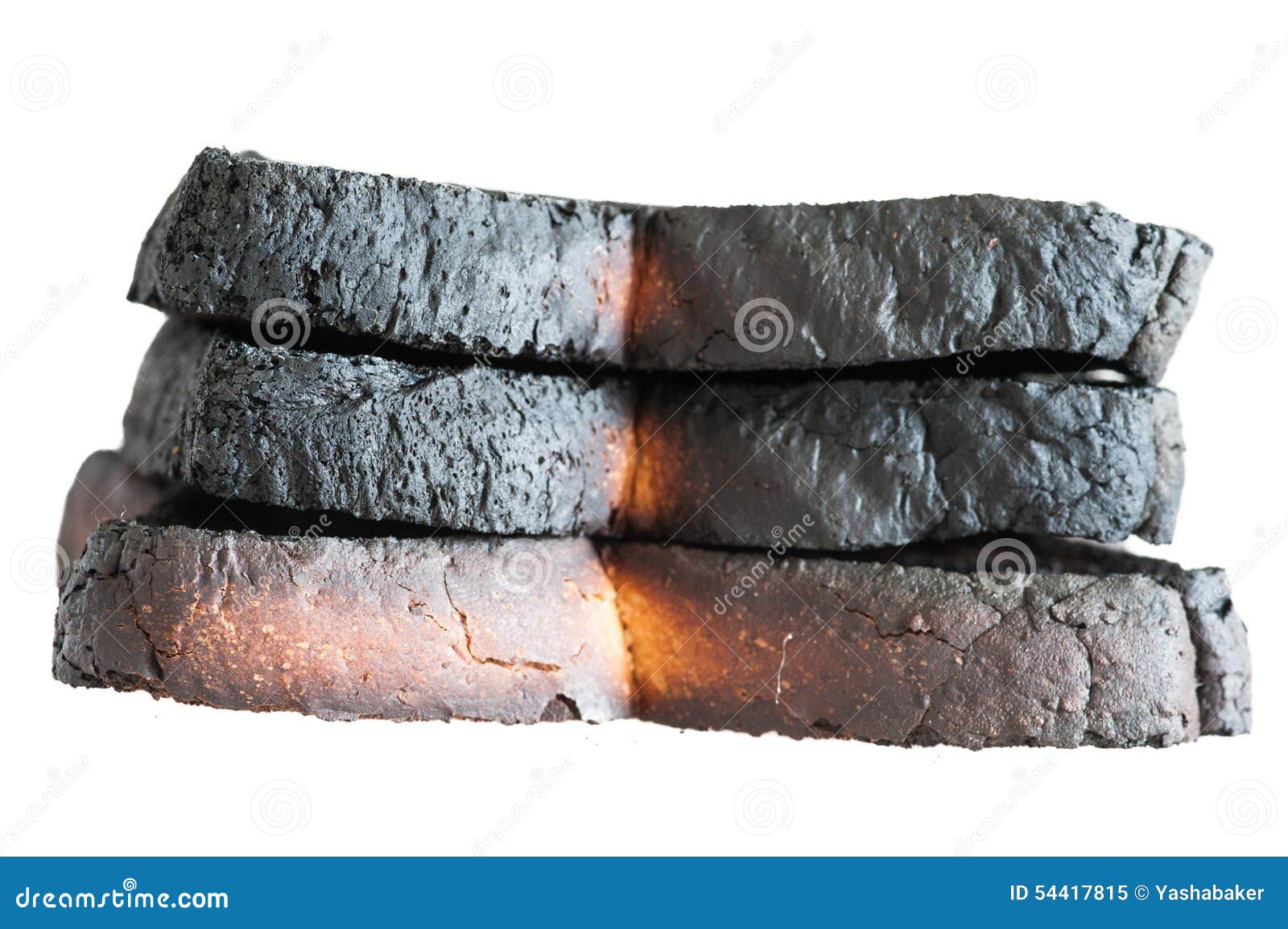Tres panes de pan quemado imagen de archivo. Imagen de objeto - 54417815