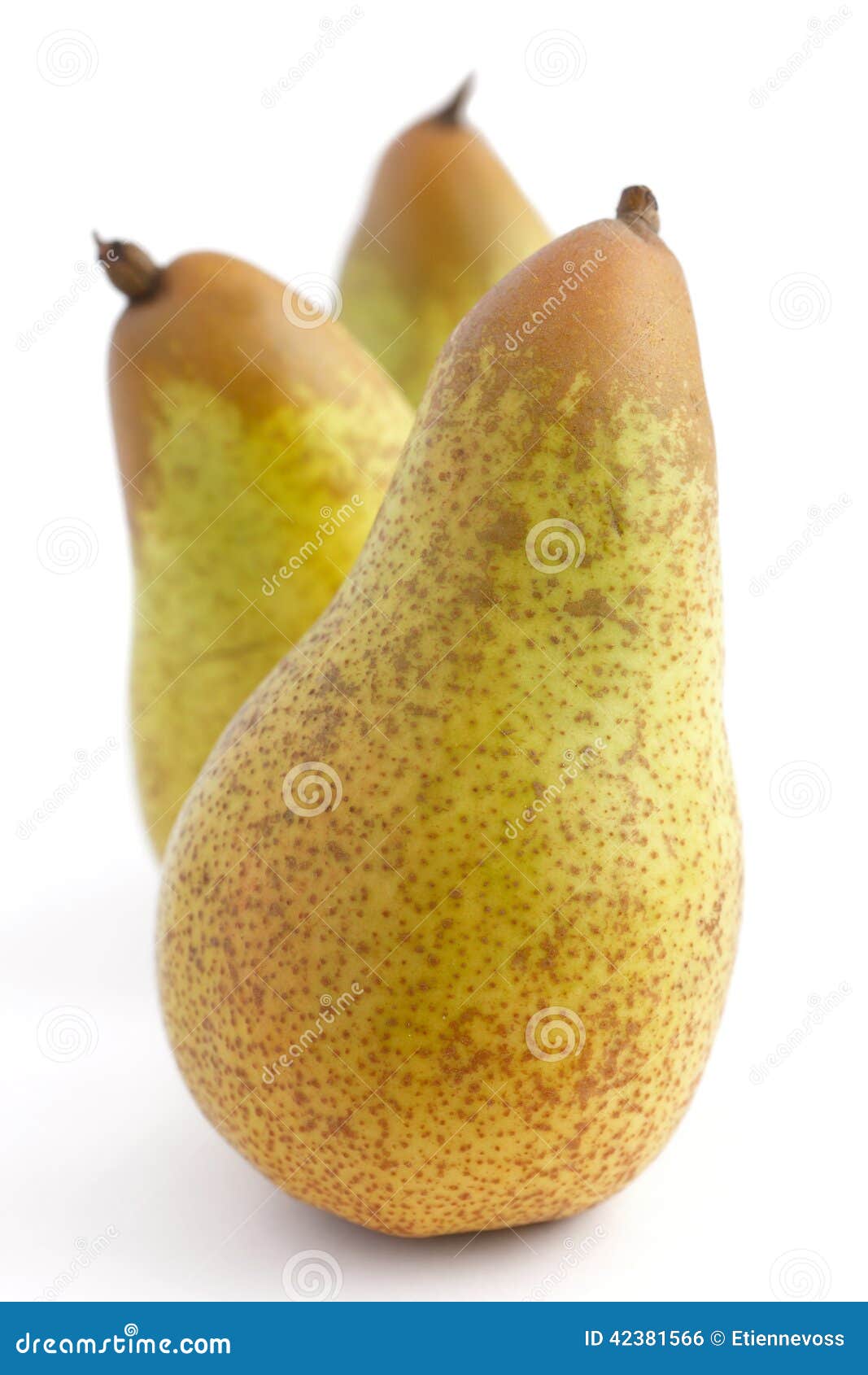 Tres Peras Enteras Permanentes Foto de archivo - Imagen de verano ...