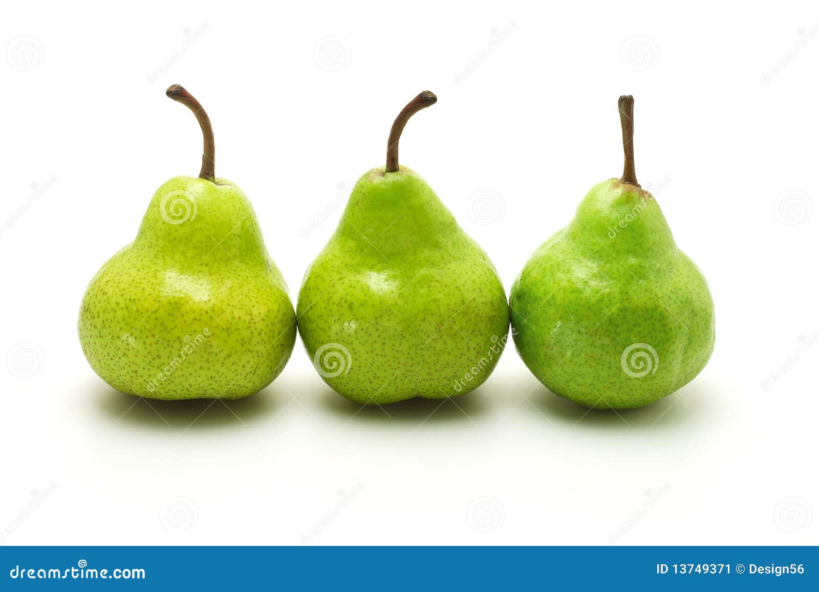 Tres peras verdes imagen de archivo. Imagen de objeto - 13749371