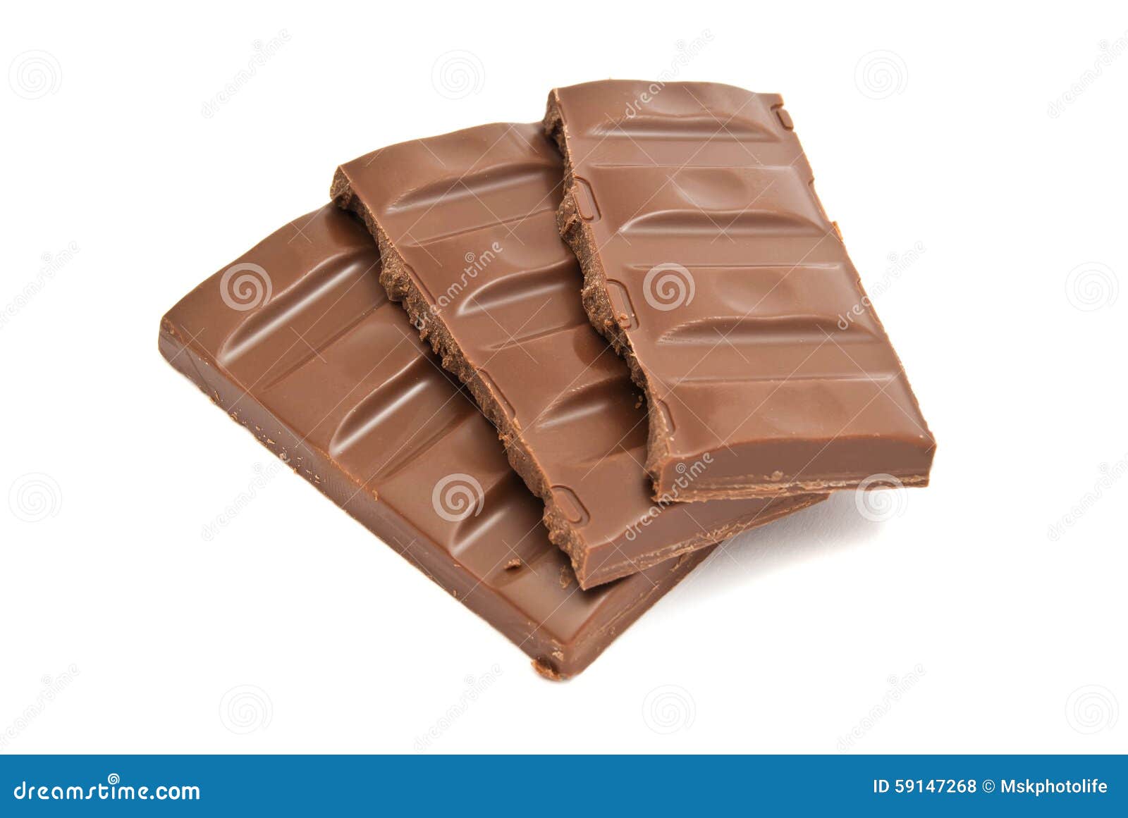 Tres Rebanadas De Chocolate Foto de archivo - Imagen de caramelos ...