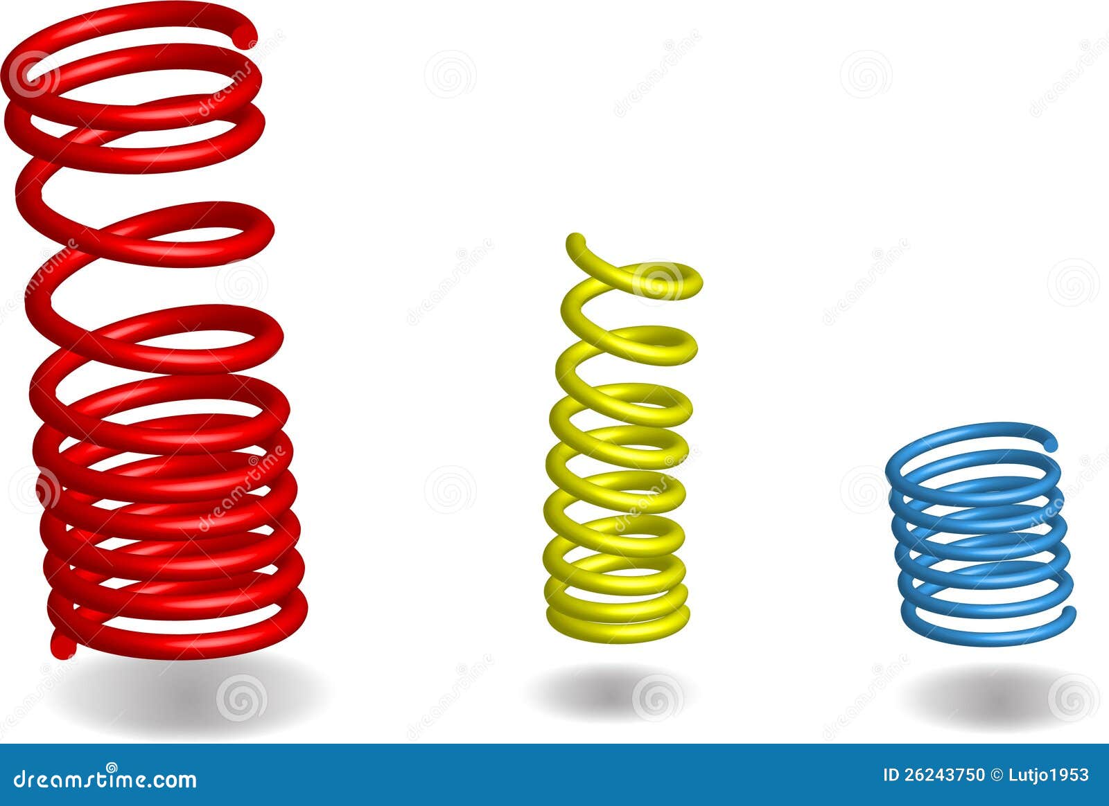 Tres resortes del vector stock de ilustración. Ilustración de resorte ...