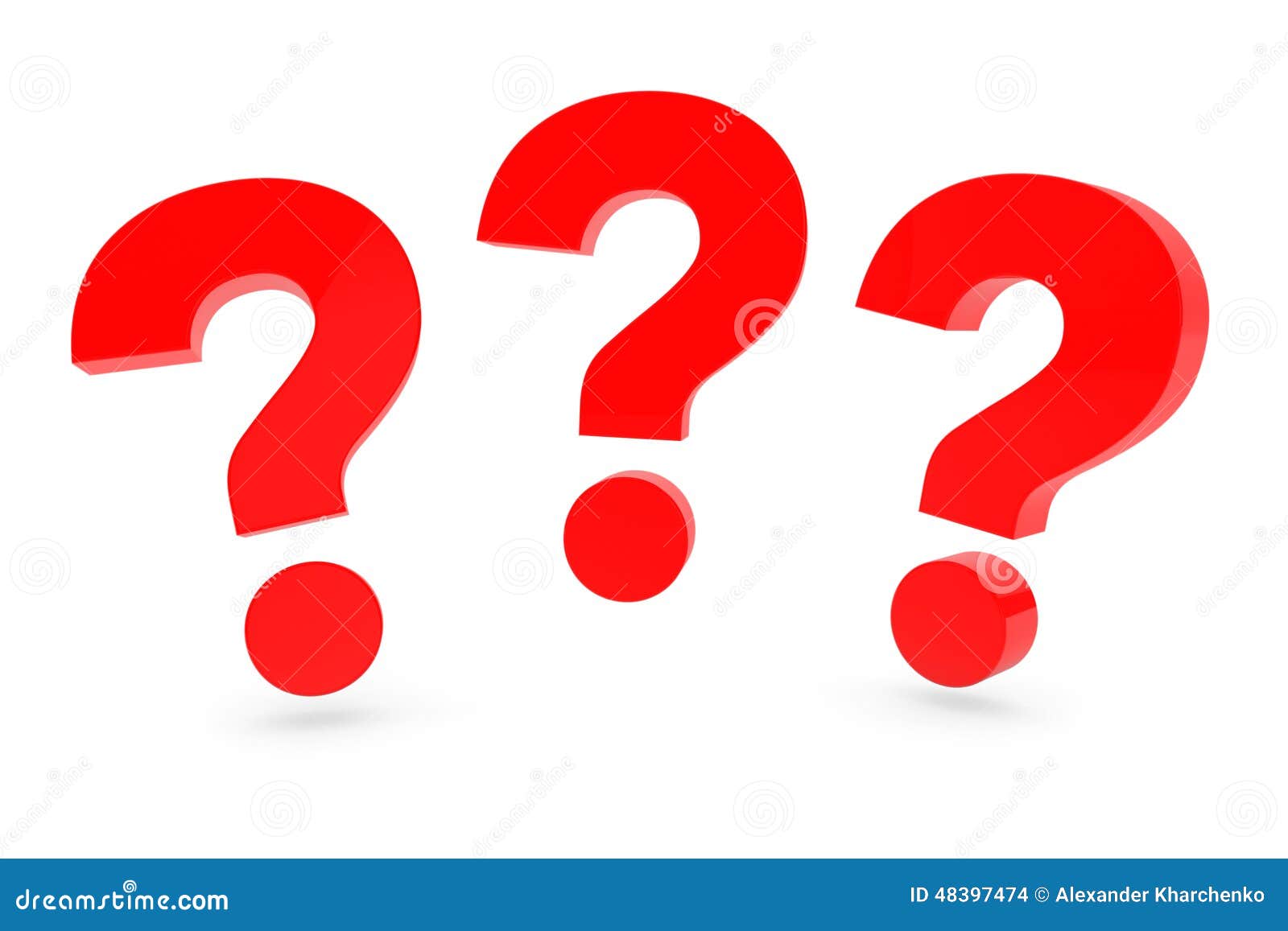 Tres Signos De Interrogación Rojos Stock de ilustración - Ilustración ...