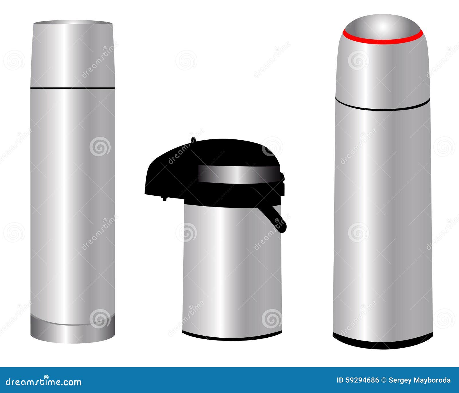 Tres termos ilustración del vector. Ilustración de termal - 59294686