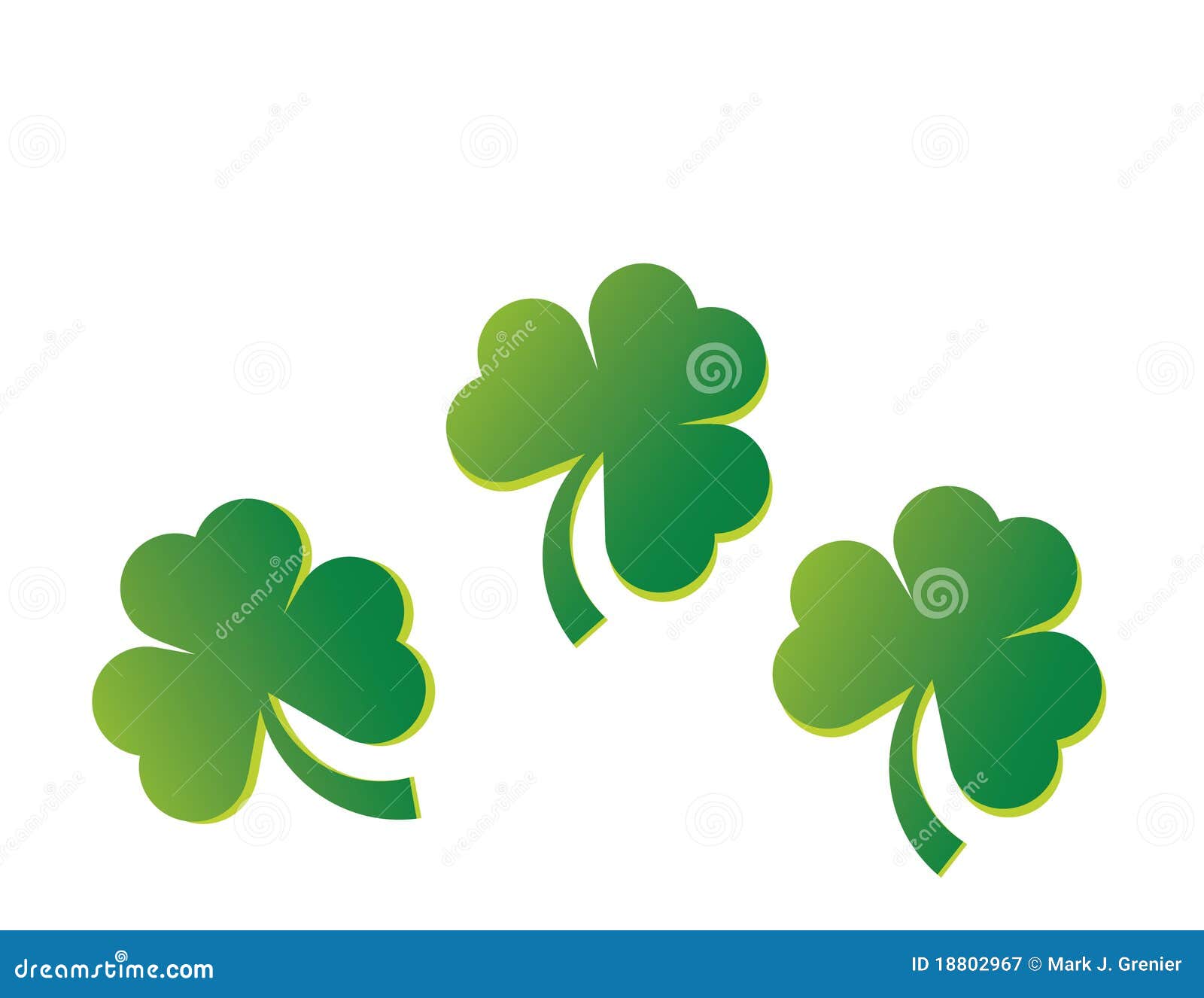 Tres tréboles ilustración del vector. Ilustración de floral - 18802967
