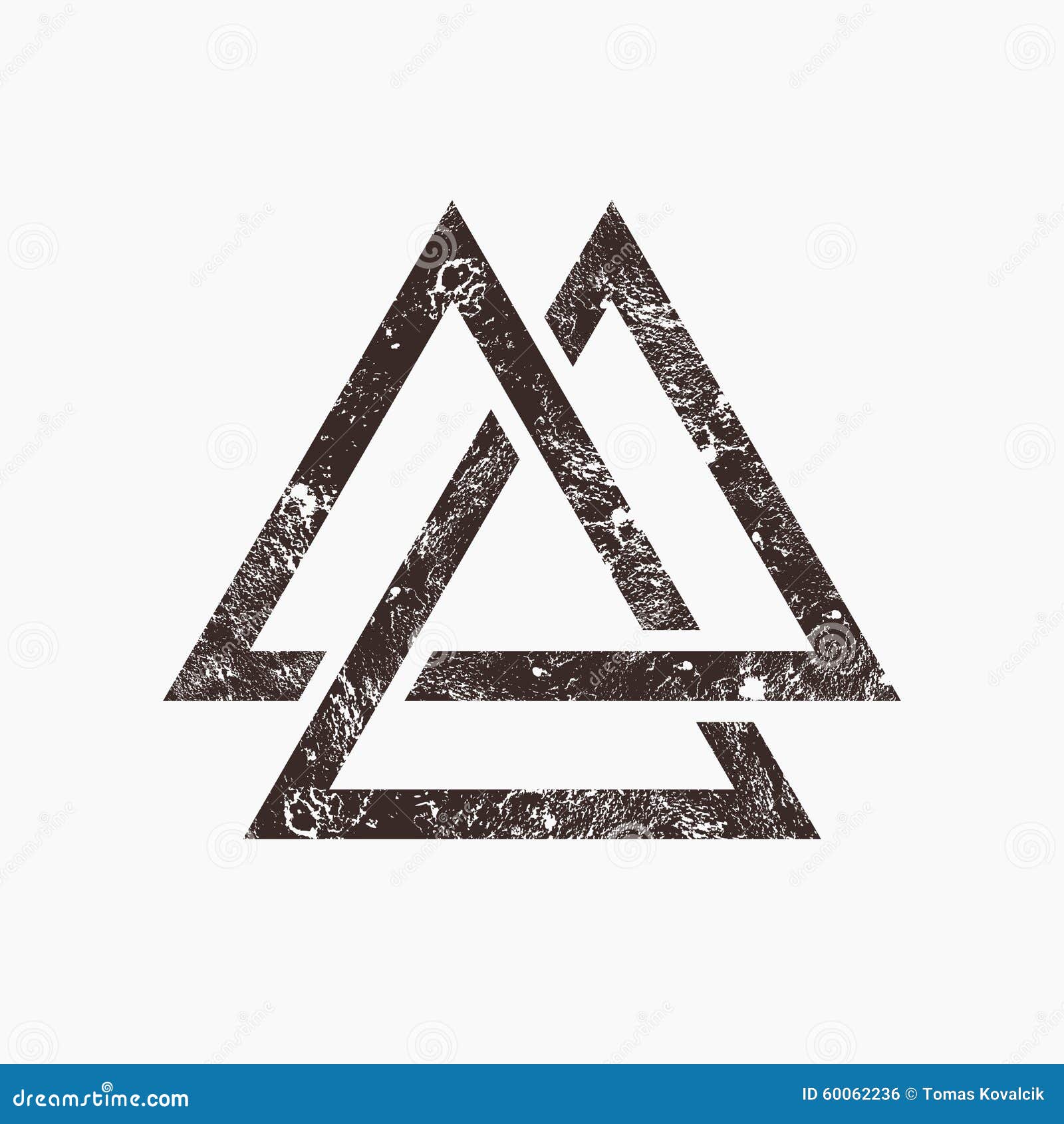 Tres Triángulos Que Entrelazan Ilustración del Vector - Imagen: 60062236