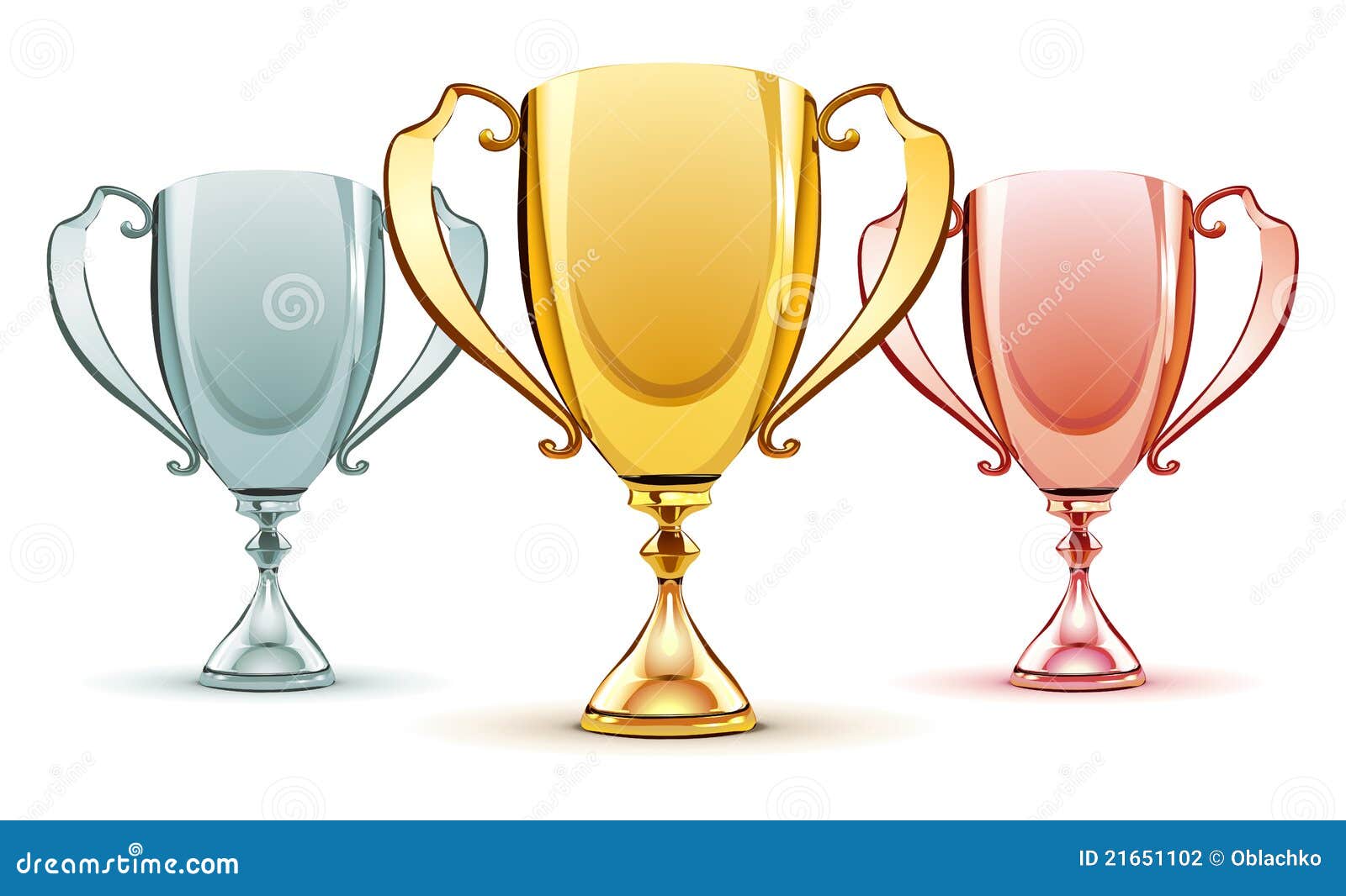 Tres trofeos ilustración del vector. Ilustración de juego - 21651102