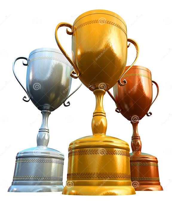 Tres trofeos stock de ilustración. Ilustración de fondos - 9243681