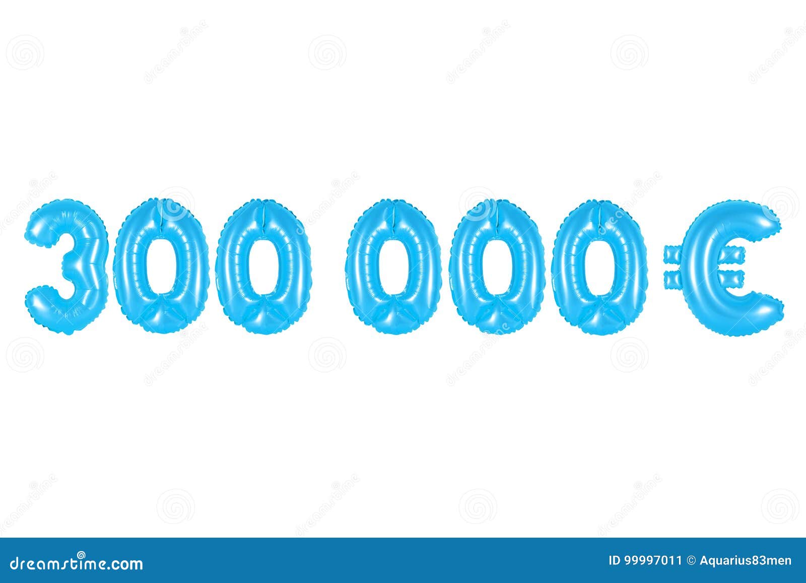 Trescientos Mil Euros, Color Azul Imagen de archivo - Imagen de ...