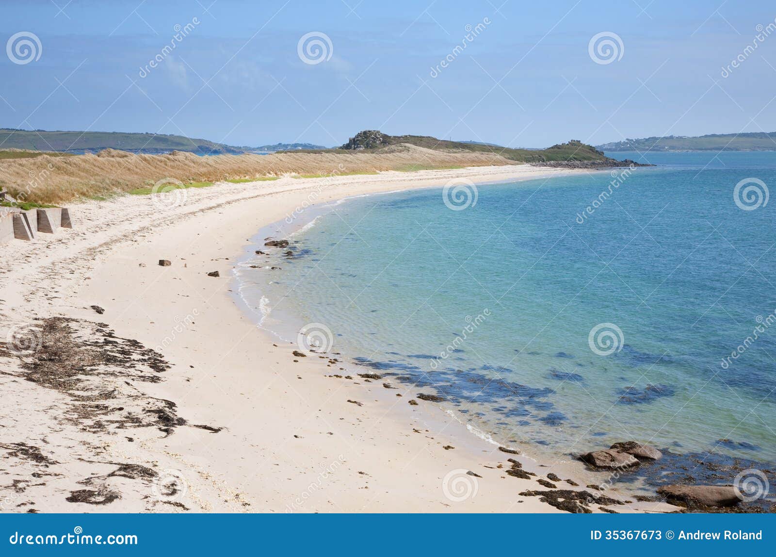 Tresco Beach From The Block House, Isles Of Scilly Stock Image ...