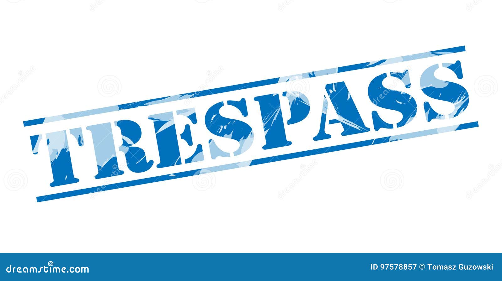 Trespass blue stamp stock illustration. Illustration of label - 97578857