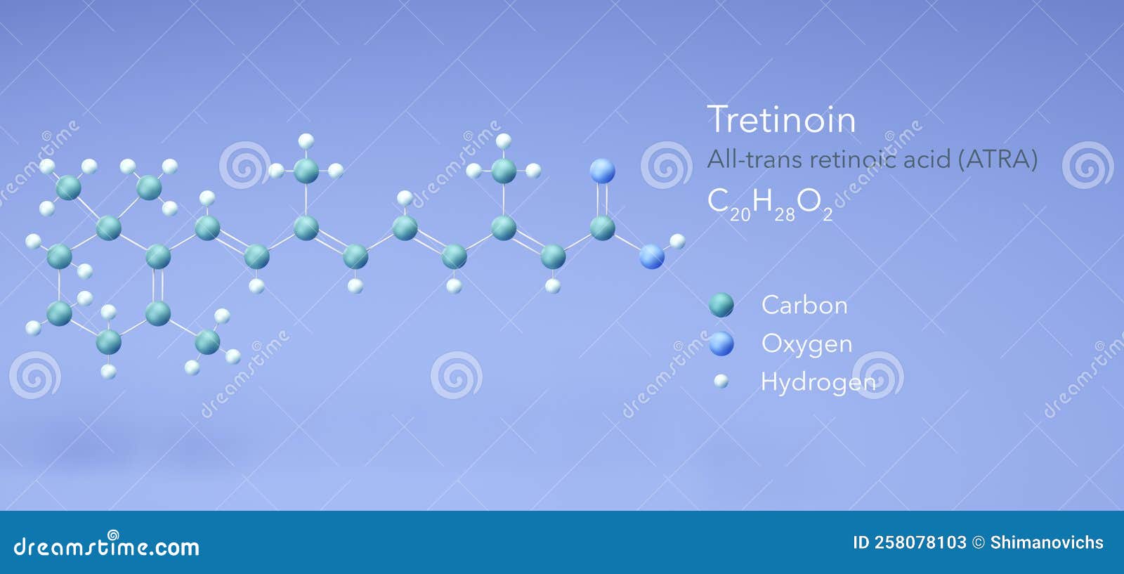 Tretinoin, Molecular Structures, All-trans Retinoic Acid, 3d Model ...