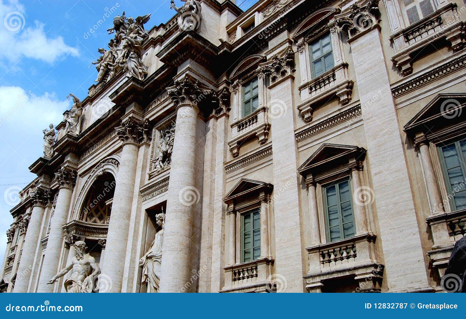 Trevi stock image. Image of marble, historic, detail - 12832787