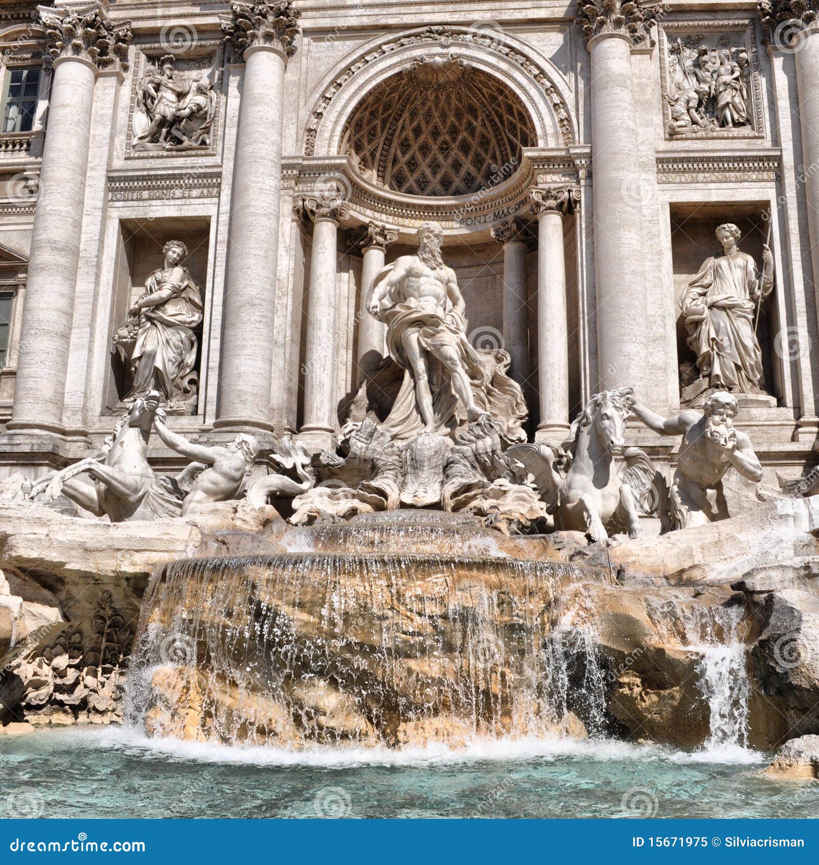 Trevi Fontein, Rome stock afbeelding. Image of stad, archeologie - 15671975