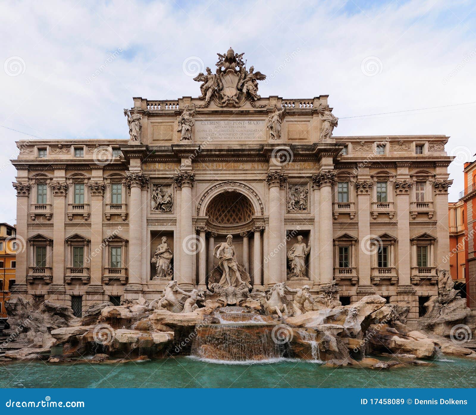 Trevi Fontein, Rome stock afbeelding. Image of gravures - 17458089