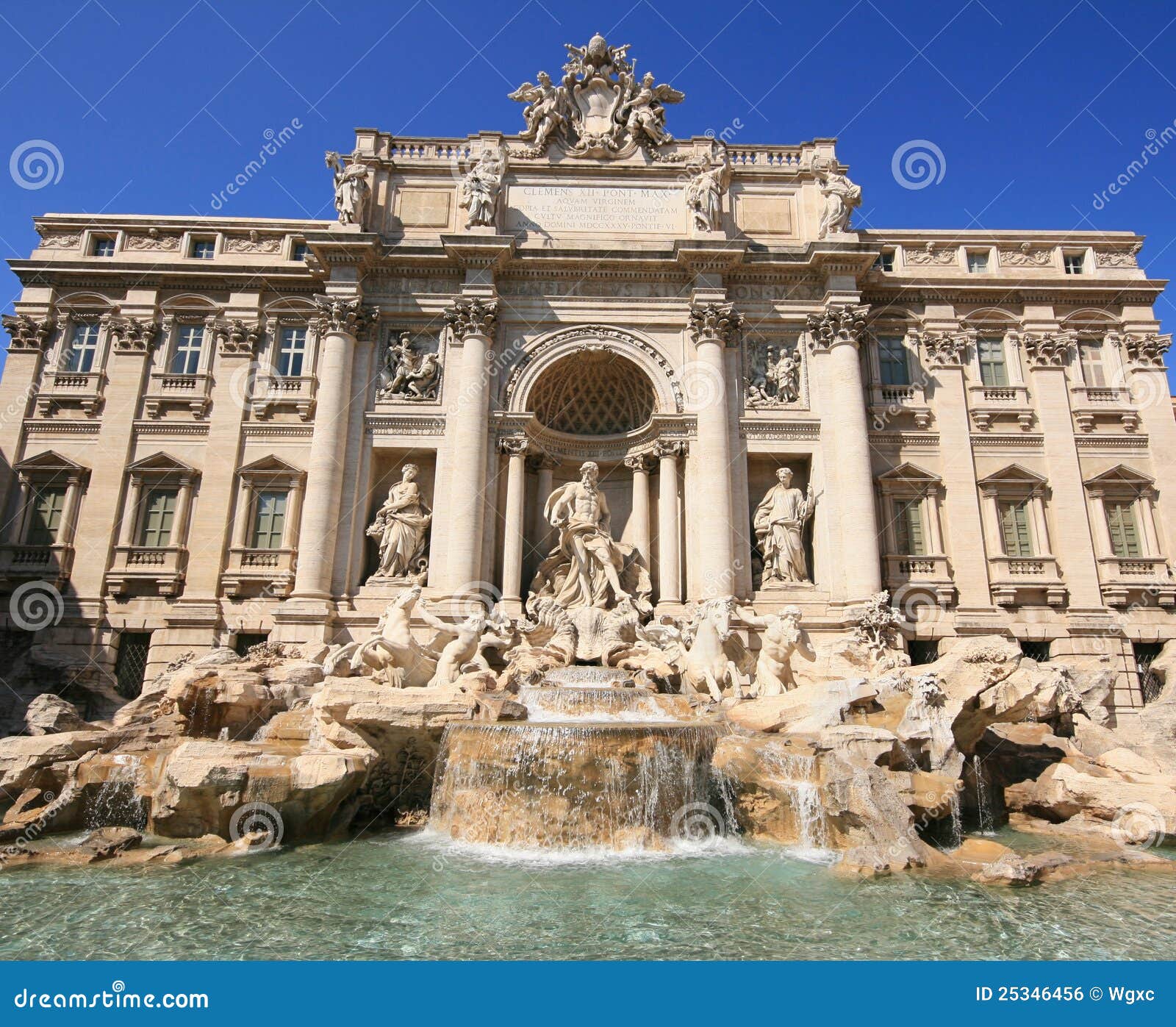 Trevi Fontein, Rome, stock foto. Image of barok, fontein - 25346456