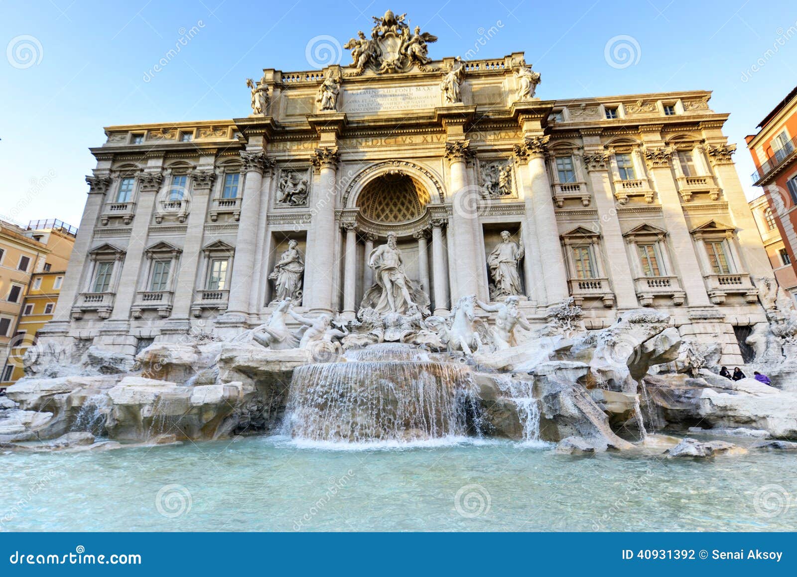 Trevi Fontein Rome stock foto. Image of marmer, architectuur - 40931392