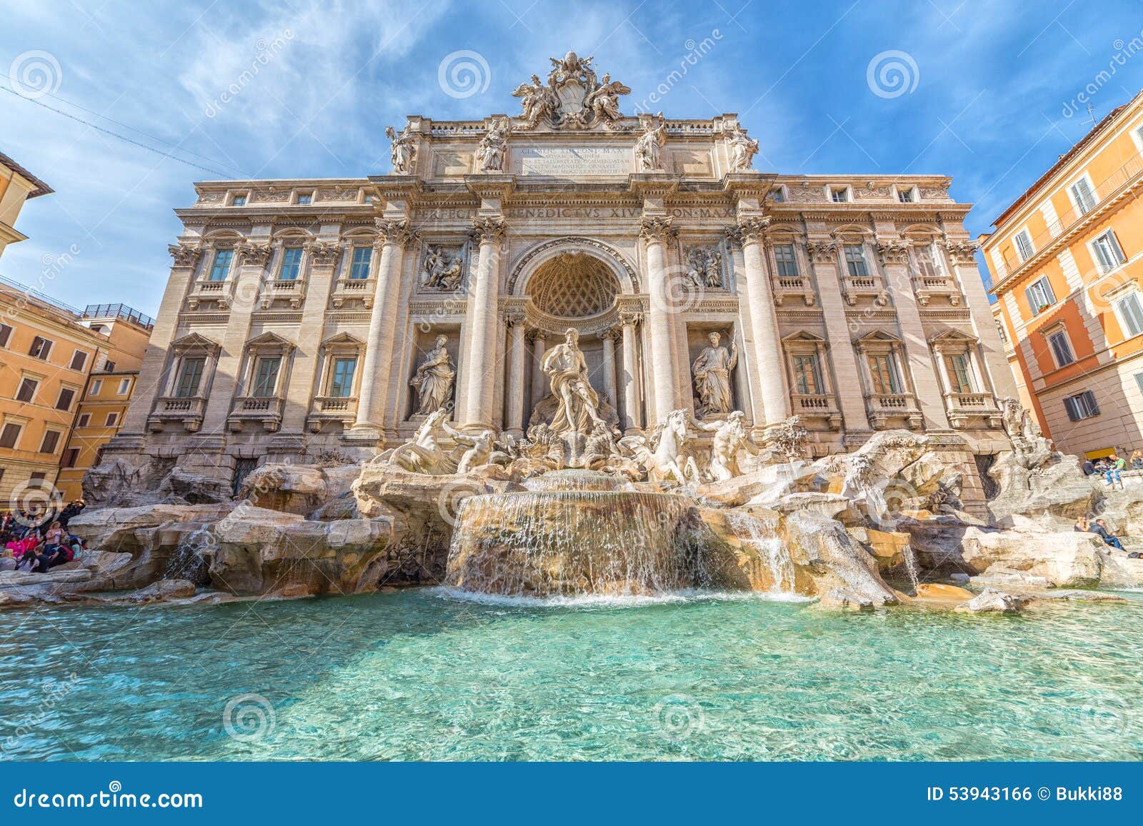 Trevi Fontein in Rome, Italië Stock Foto - Image of peter, barok: 53943166
