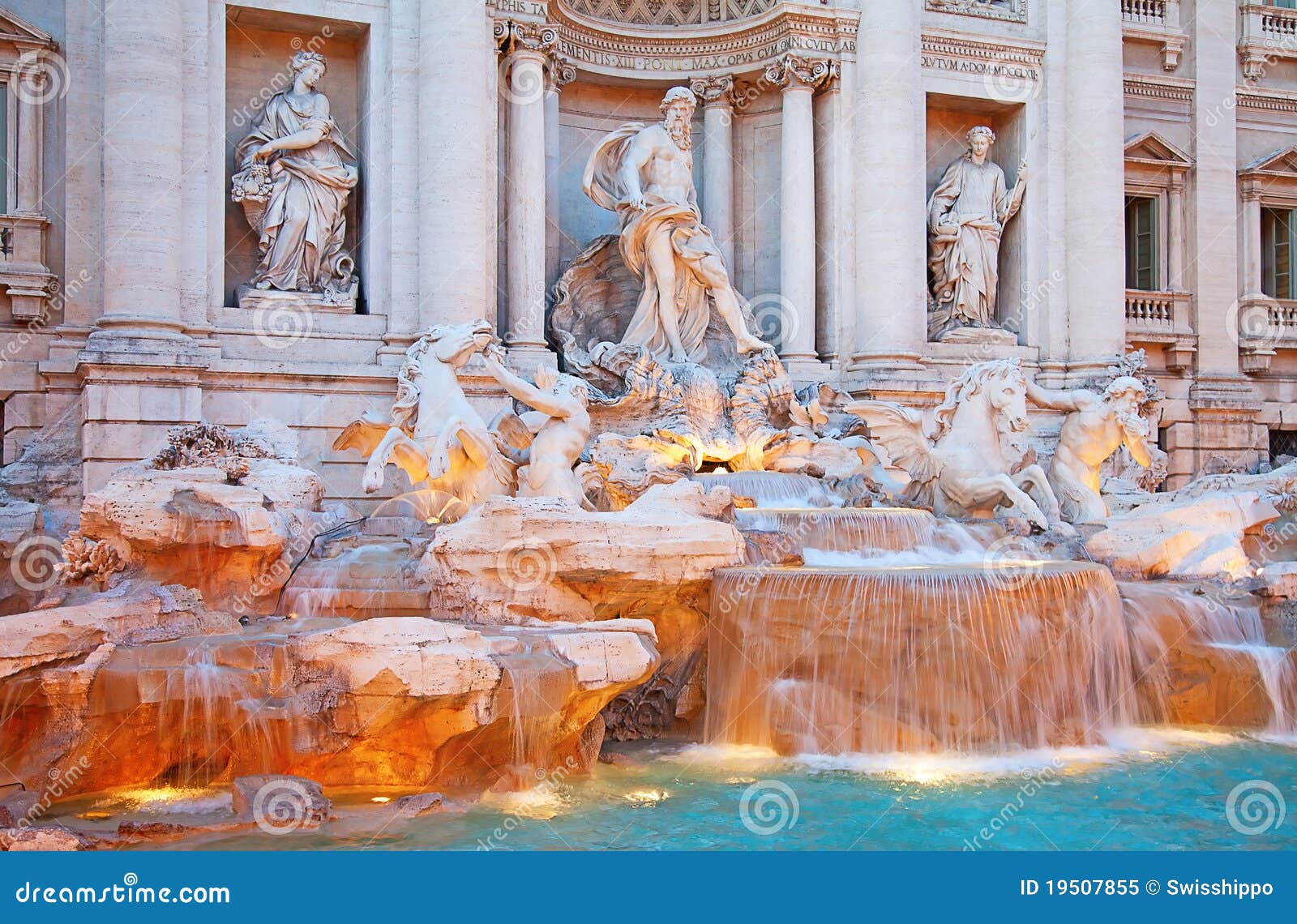 Trevi Fountain stock image. Image of historic, cityscape - 19507855