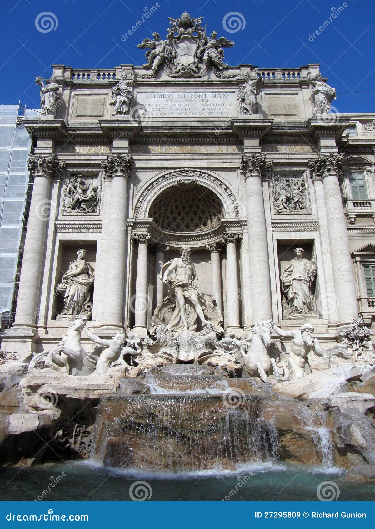 Trevi Fountain stock image. Image of landmark, building - 27295809