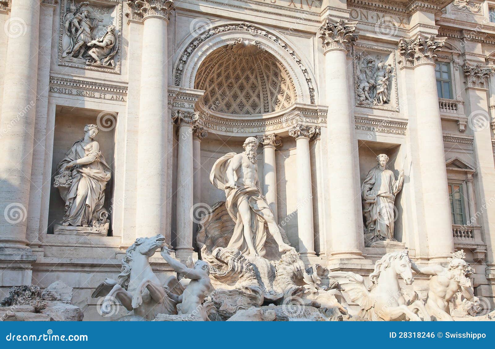 Trevi Fountain stock photo. Image of geyser, marble, basin - 28318246