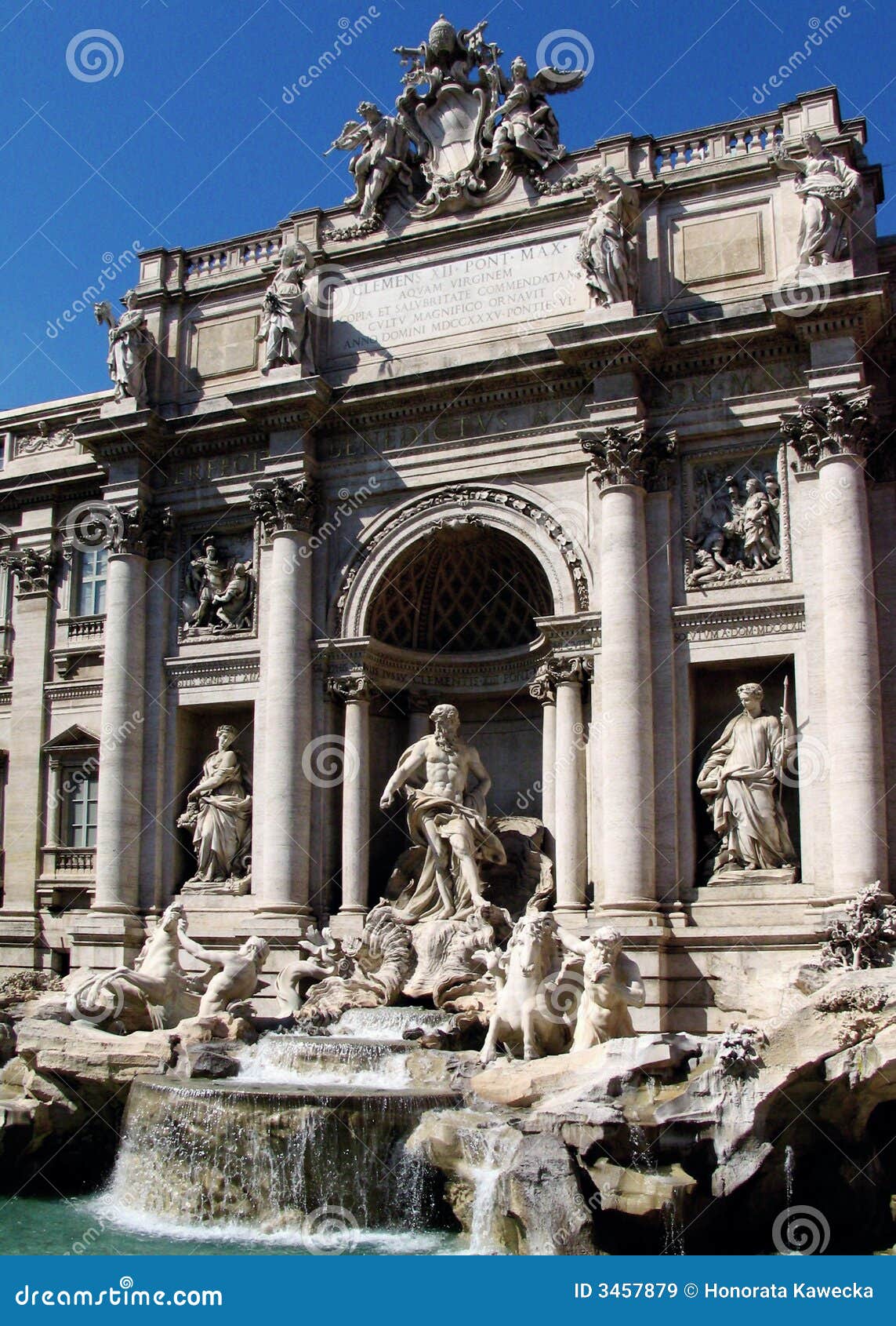 Trevi Fountain stock image. Image of triton, hors, baroque - 3457879