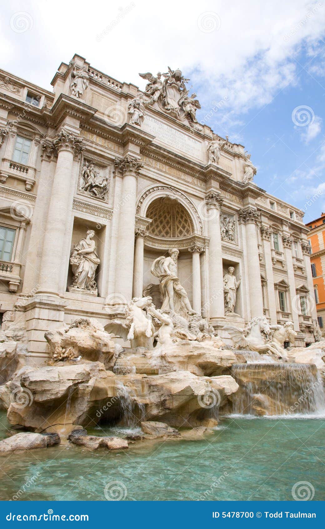 Trevi Fountain stock photo. Image of italy, statues, building - 5478700