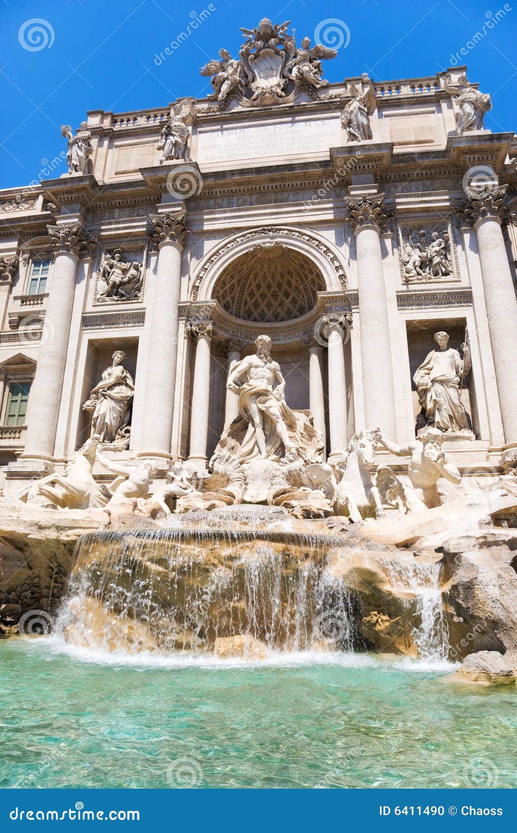 Trevi fountain stock photo. Image of built, roman, history - 6411490
