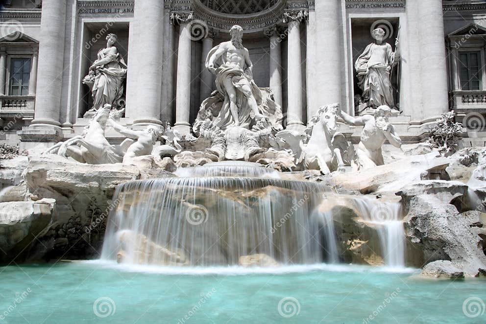 Trevi Fountain stock image. Image of stone, landmark, travel - 9803603