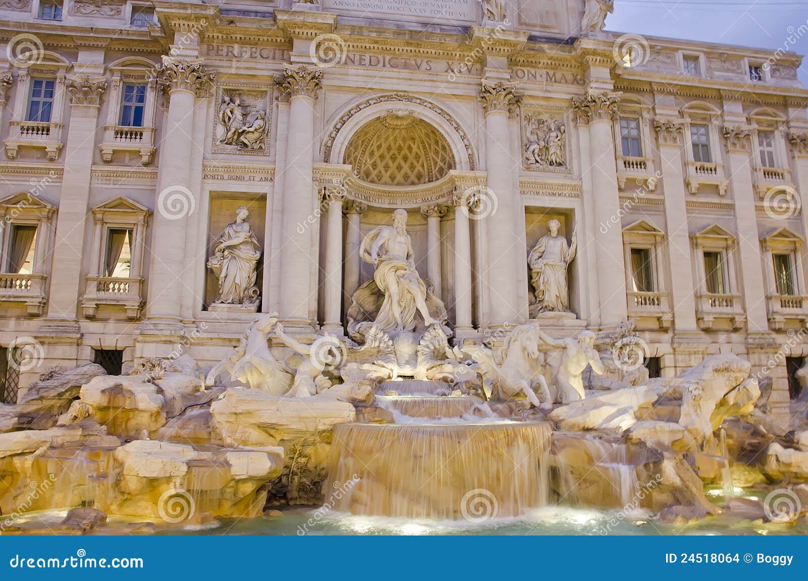 Trevi fountain in Rome stock photo. Image of scene, marble - 24518064