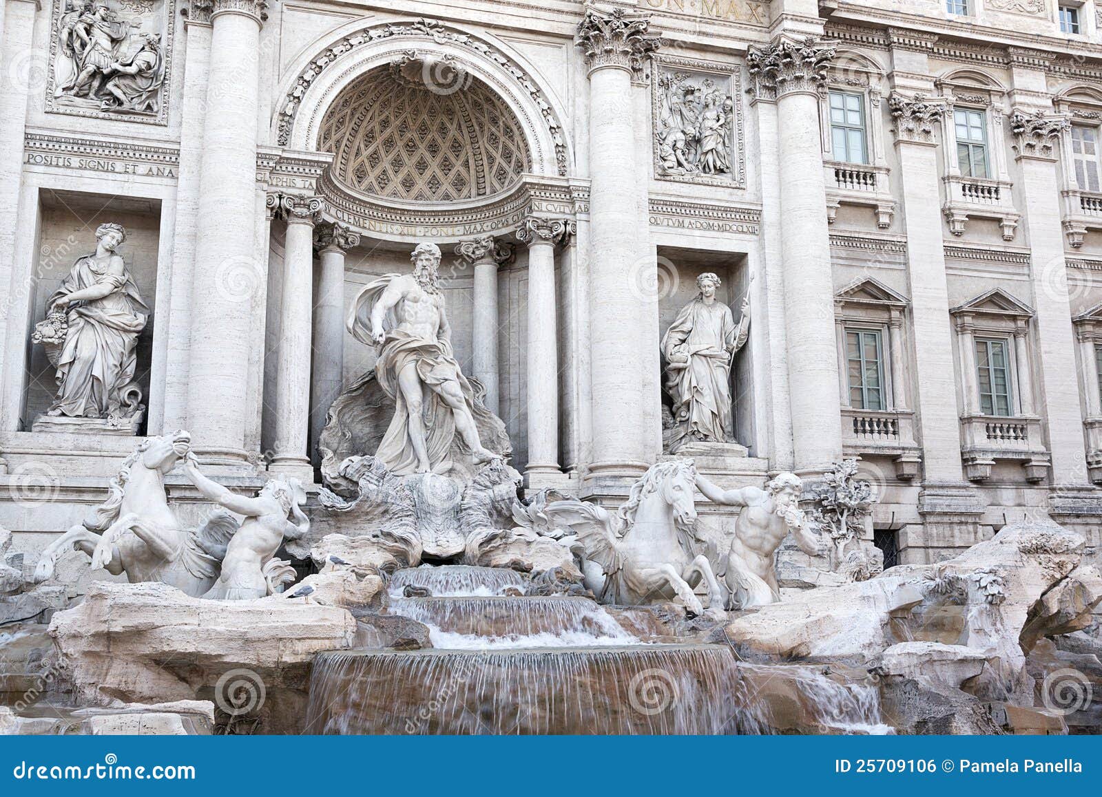 Trevi Fountain, Rome stock photo. Image of fountains - 25709106