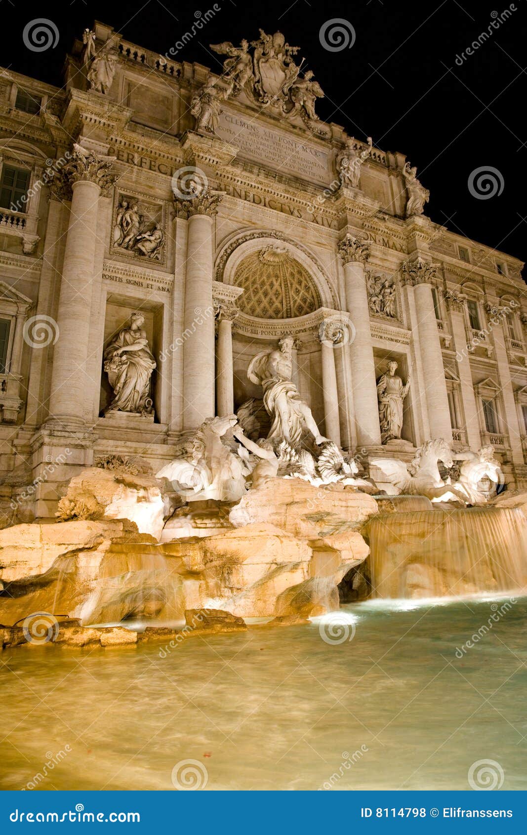 Trevi fountain, Rome stock photo. Image of architecture - 8114798