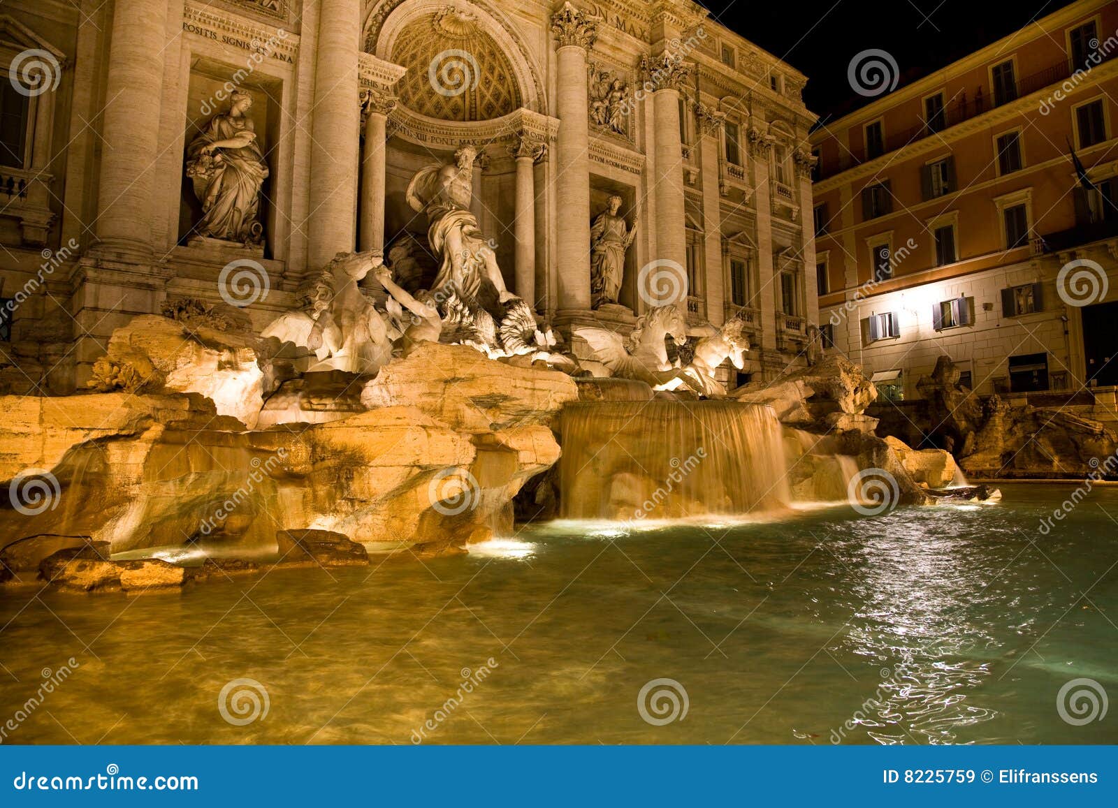 Trevi fountain, Rome stock image. Image of italy, baroque - 8225759