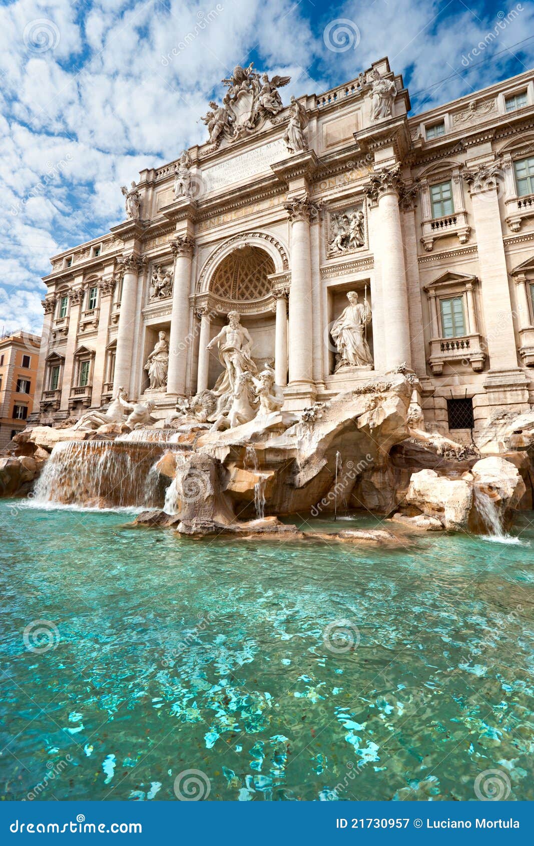 Trevi Fountain, Rome, Italy. Stock Image - Image of destination ...