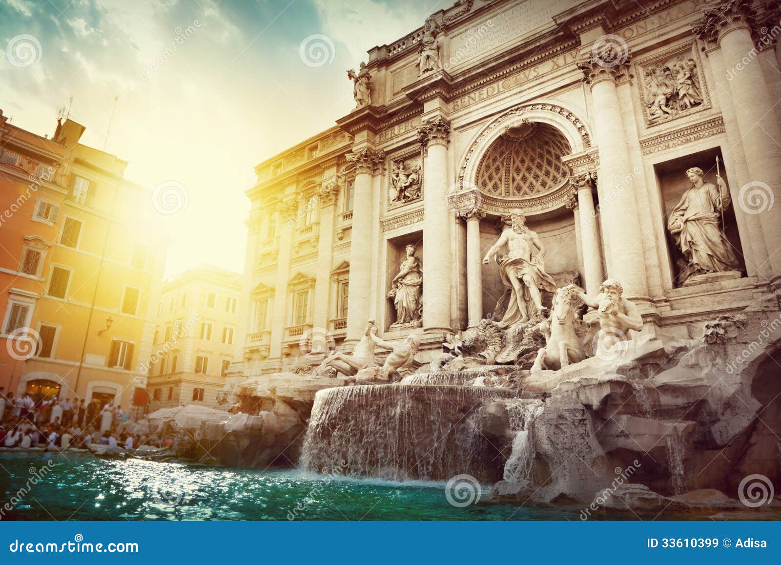 Trevi Fountain, Rome stock image. Image of columns, baroque - 33610399