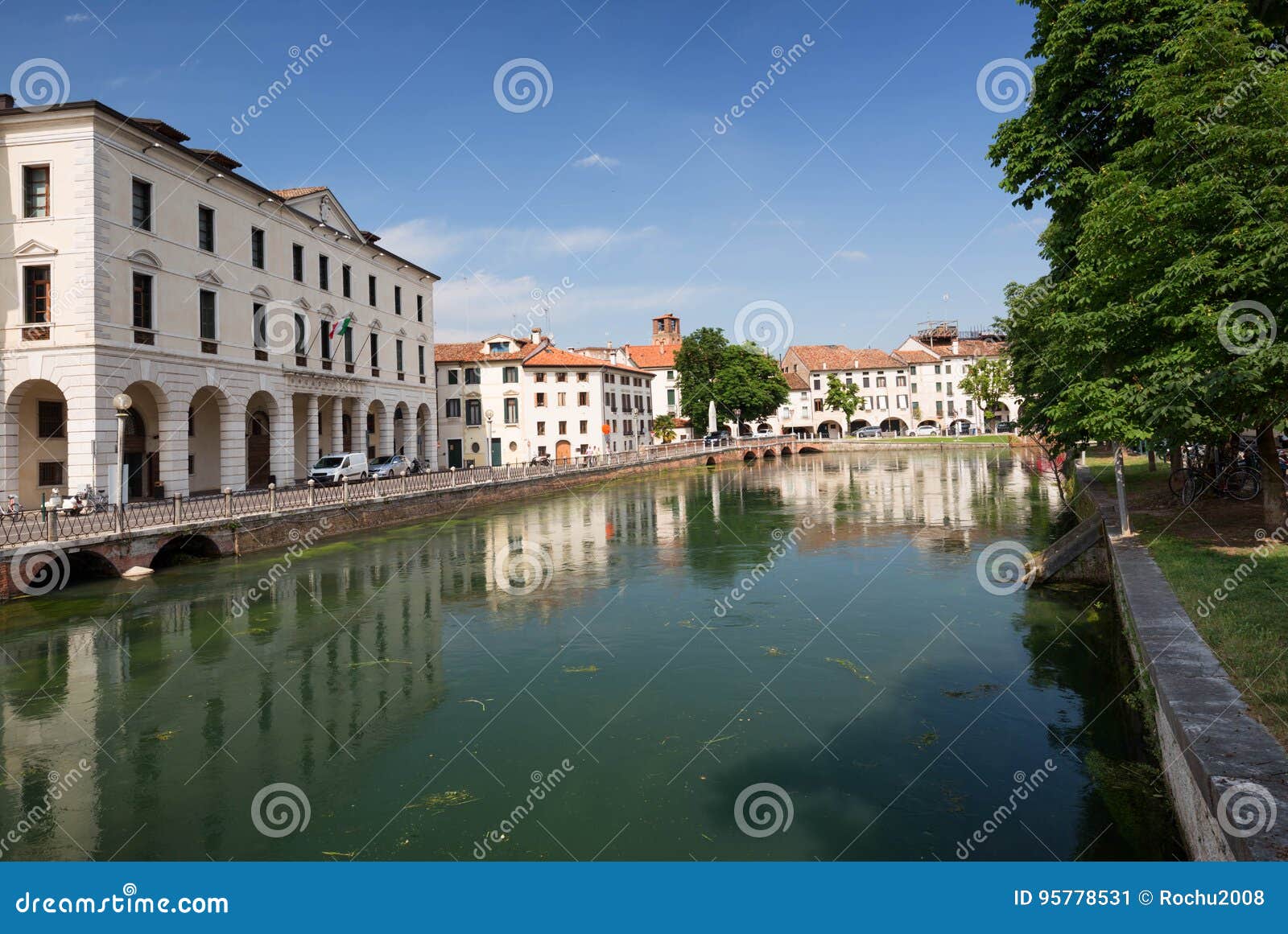 Treviso / City View of the Waterfront Stock Image - Image of buildings ...