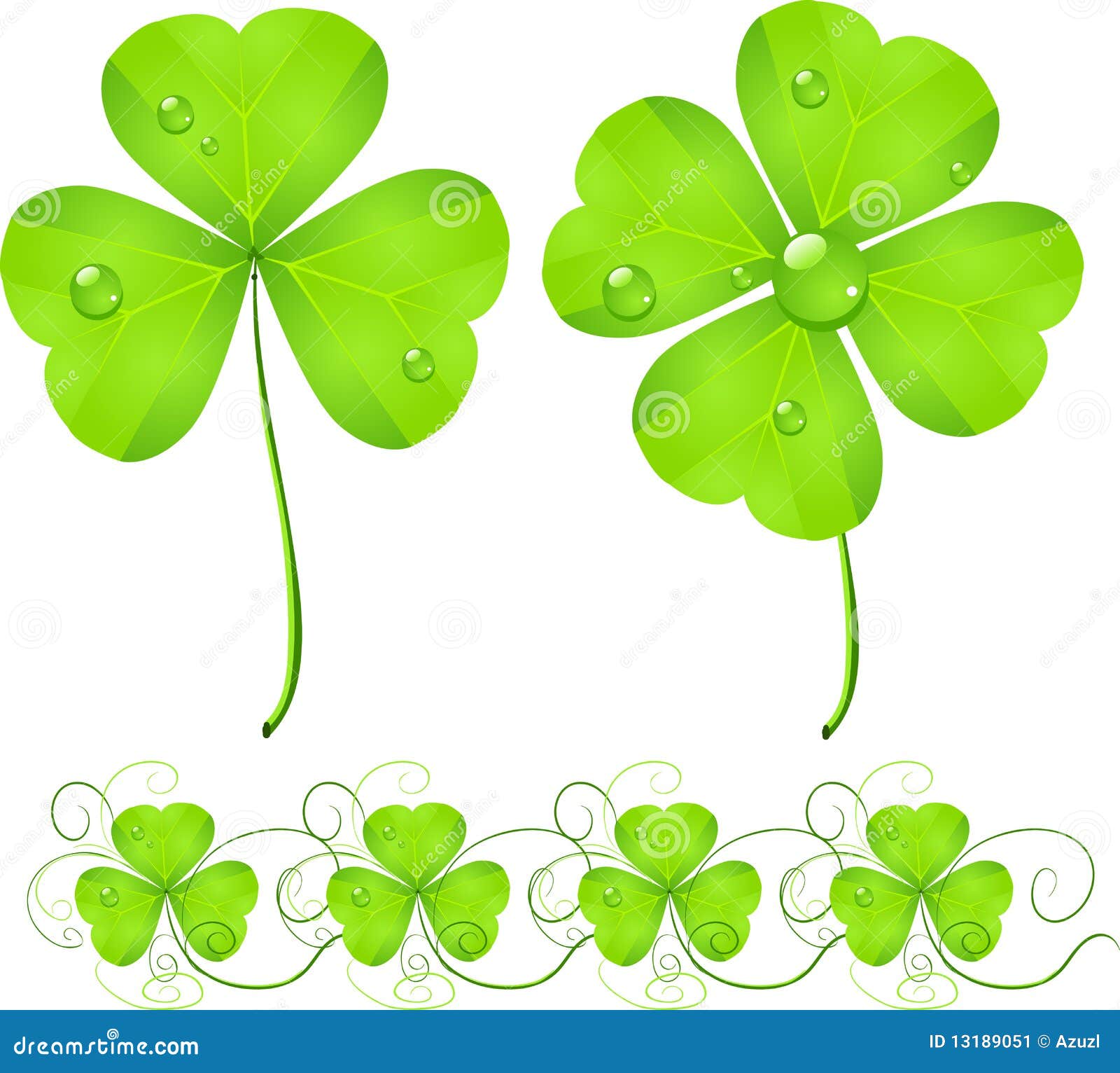 Trevo Do Verde Do Dia Do St. Patrick Ilustração do Vetor - Ilustração ...