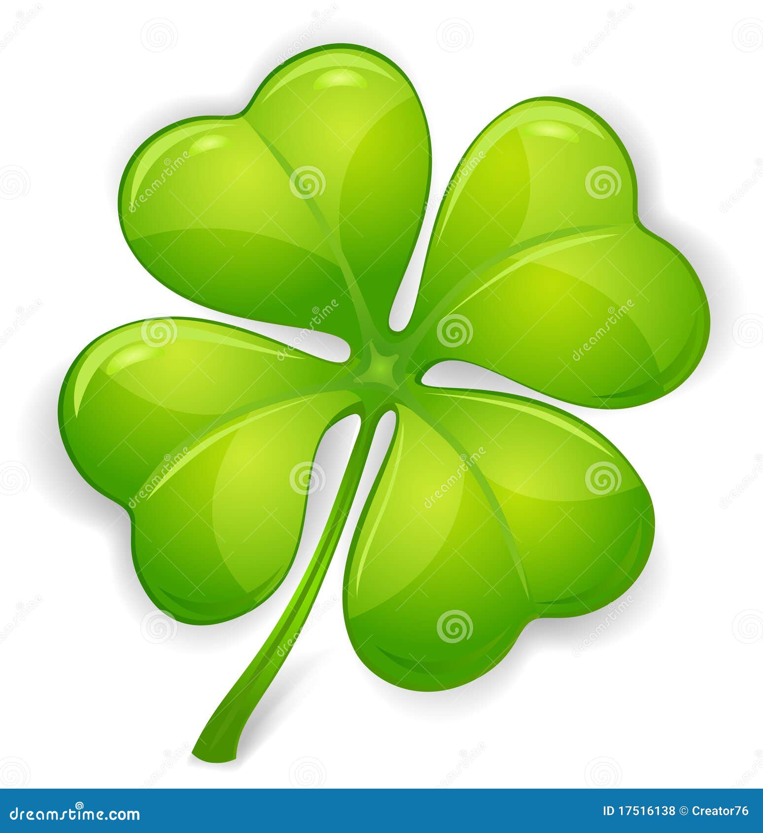 Trevo do vetor ilustração do vetor. Ilustração de quatro - 17516138
