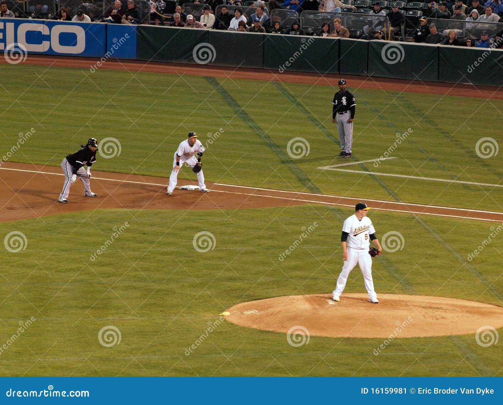 Trevor Cahill Stands on Mound with Runner on Editorial Photo - Image of ...
