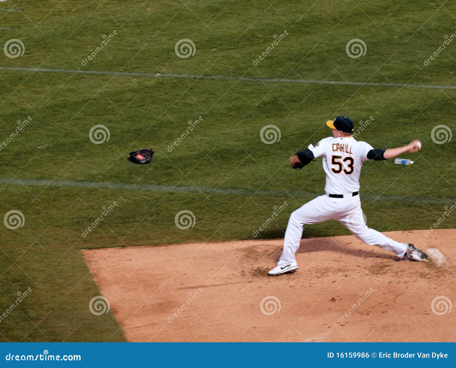 Trevor Cahill Steps Forward To Throw a Pitch Editorial Photo - Image of ...