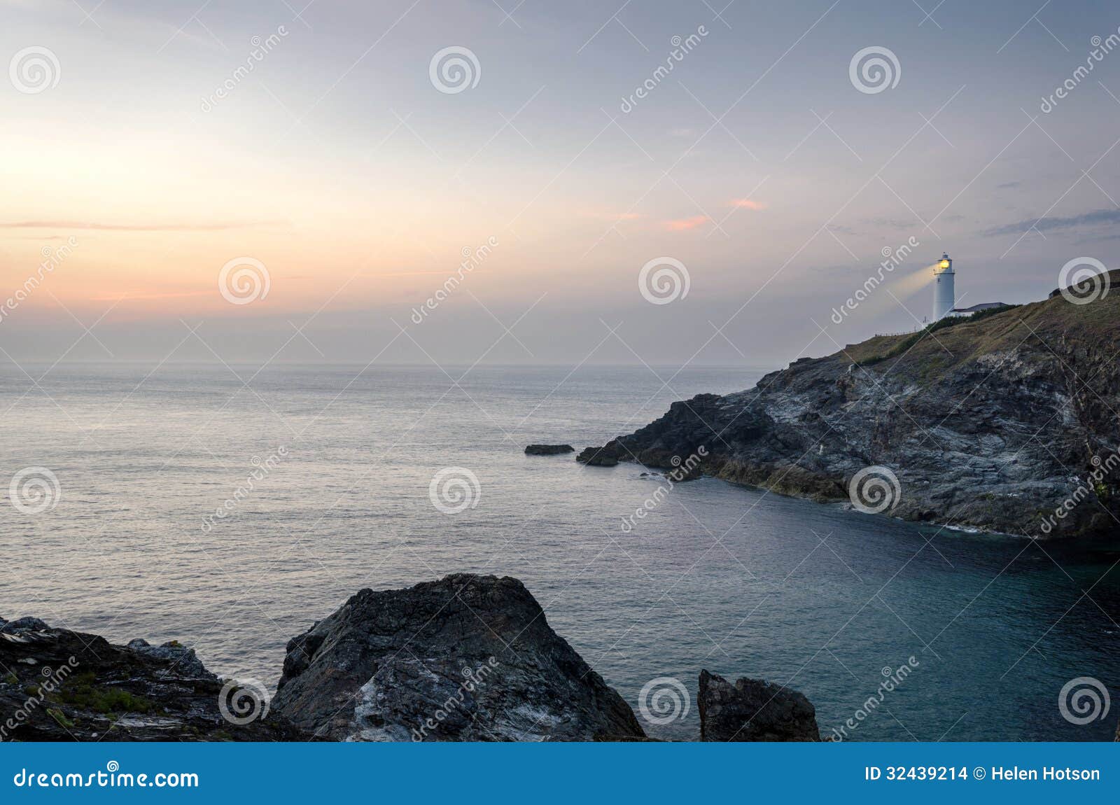 Trevose Head Lighthouse in Cornwall Stock Photo - Image of light ...