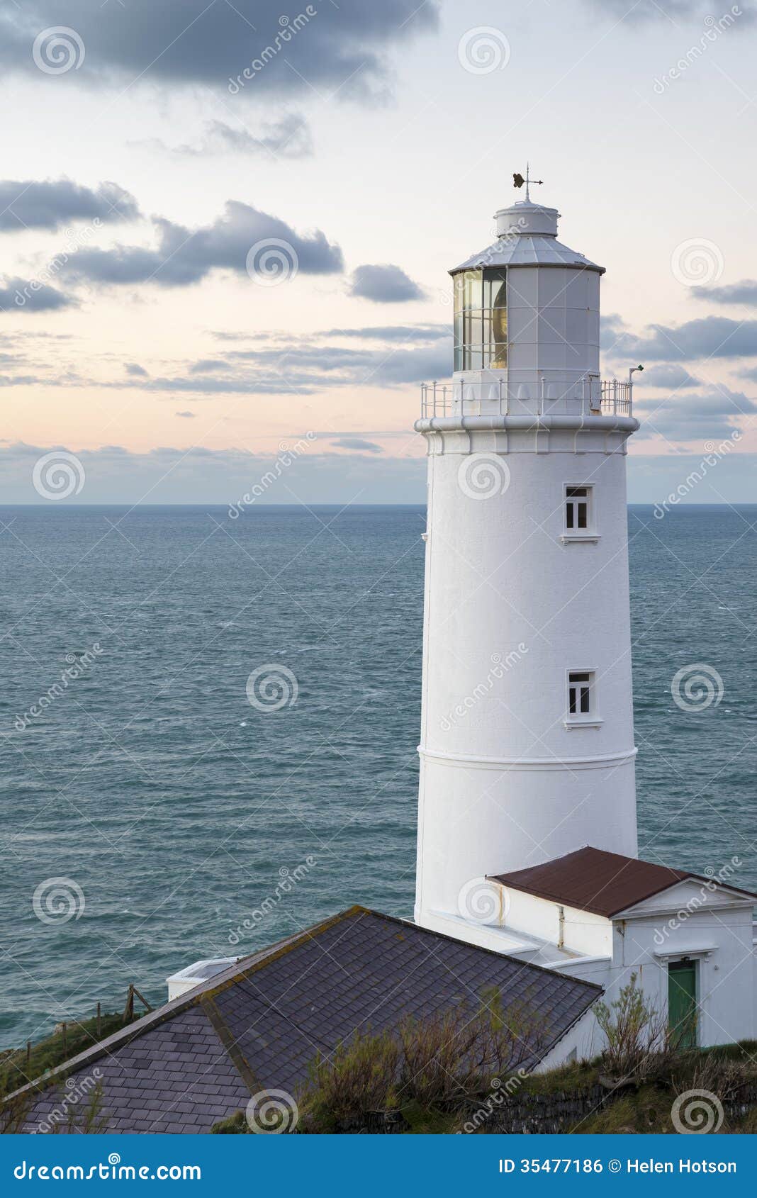 Trevose Head Lighthouse stock photo. Image of shore, ocean - 35477186