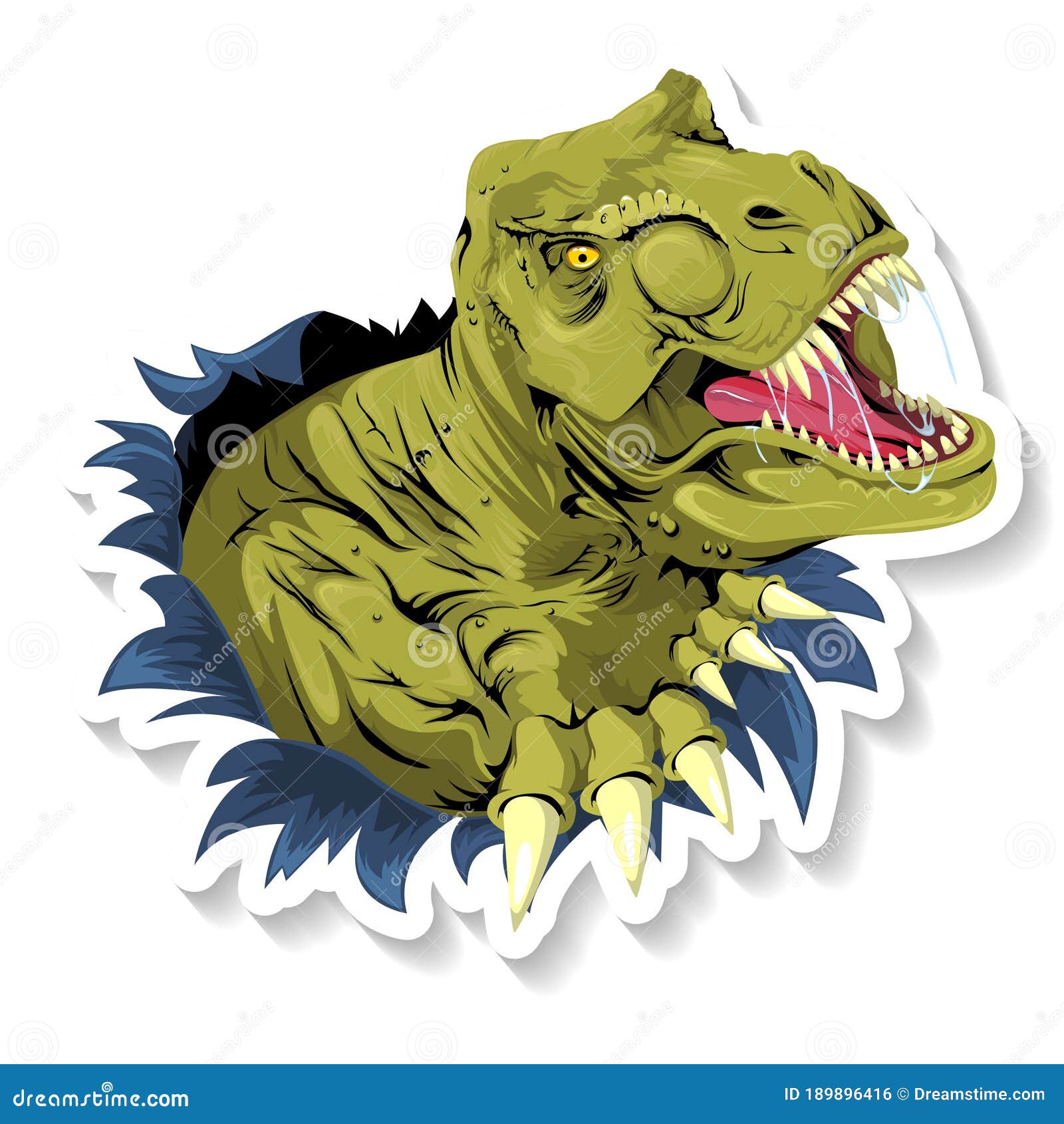 Tyrannosaurus T Rex Ripping Stock Vector - Illustration of scary, hands ...