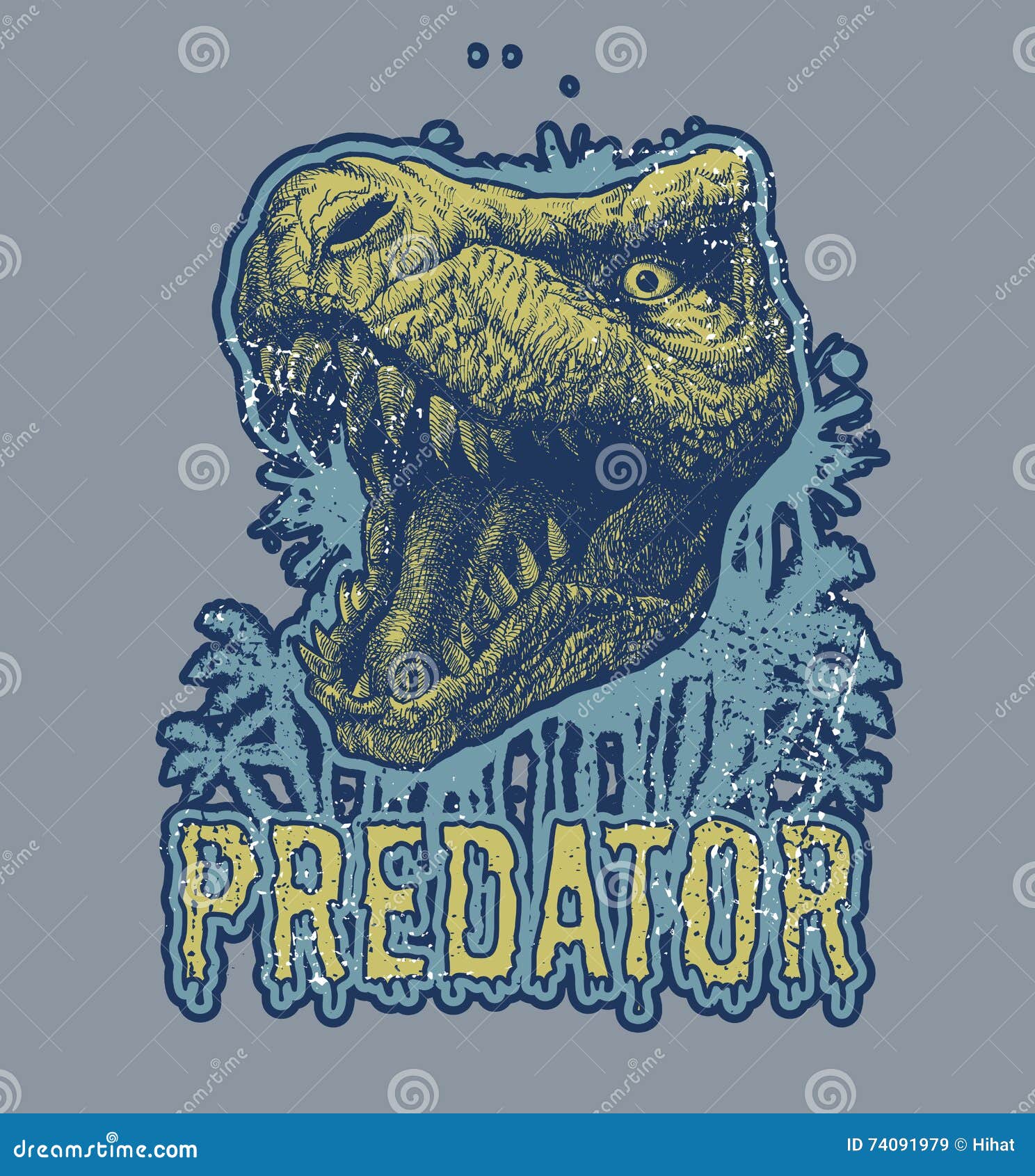 Trex Dinosaur Vector Background. Stock Vector - Illustration of dino ...