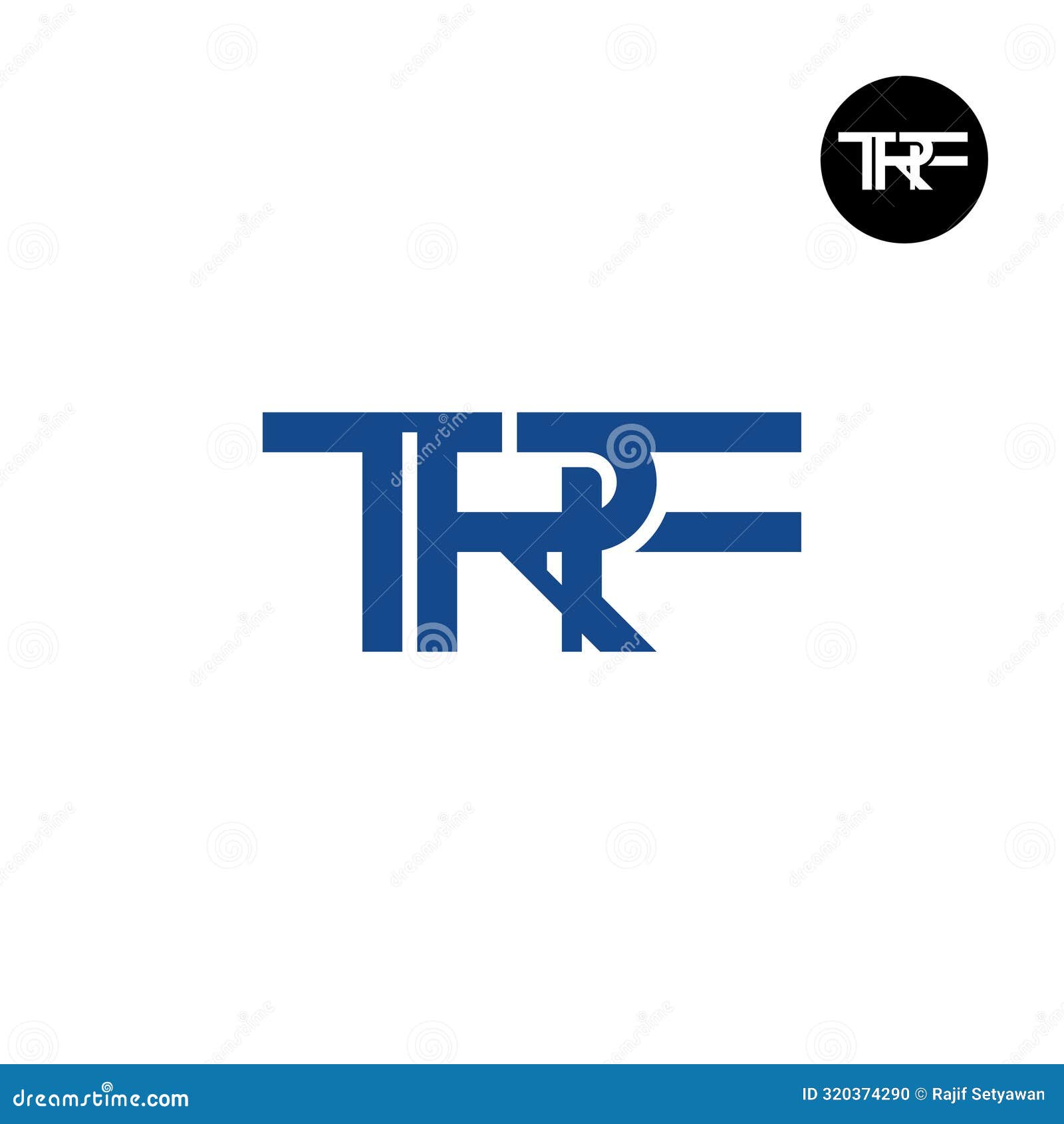 TRF Logo Letter Monogram Design Stock Vector - Illustration of ...