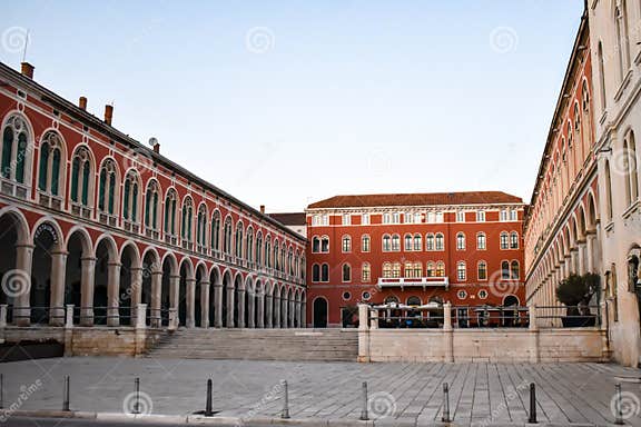 Trg Republike Republic Square, Split , Croatia Spring 2022 Editorial ...