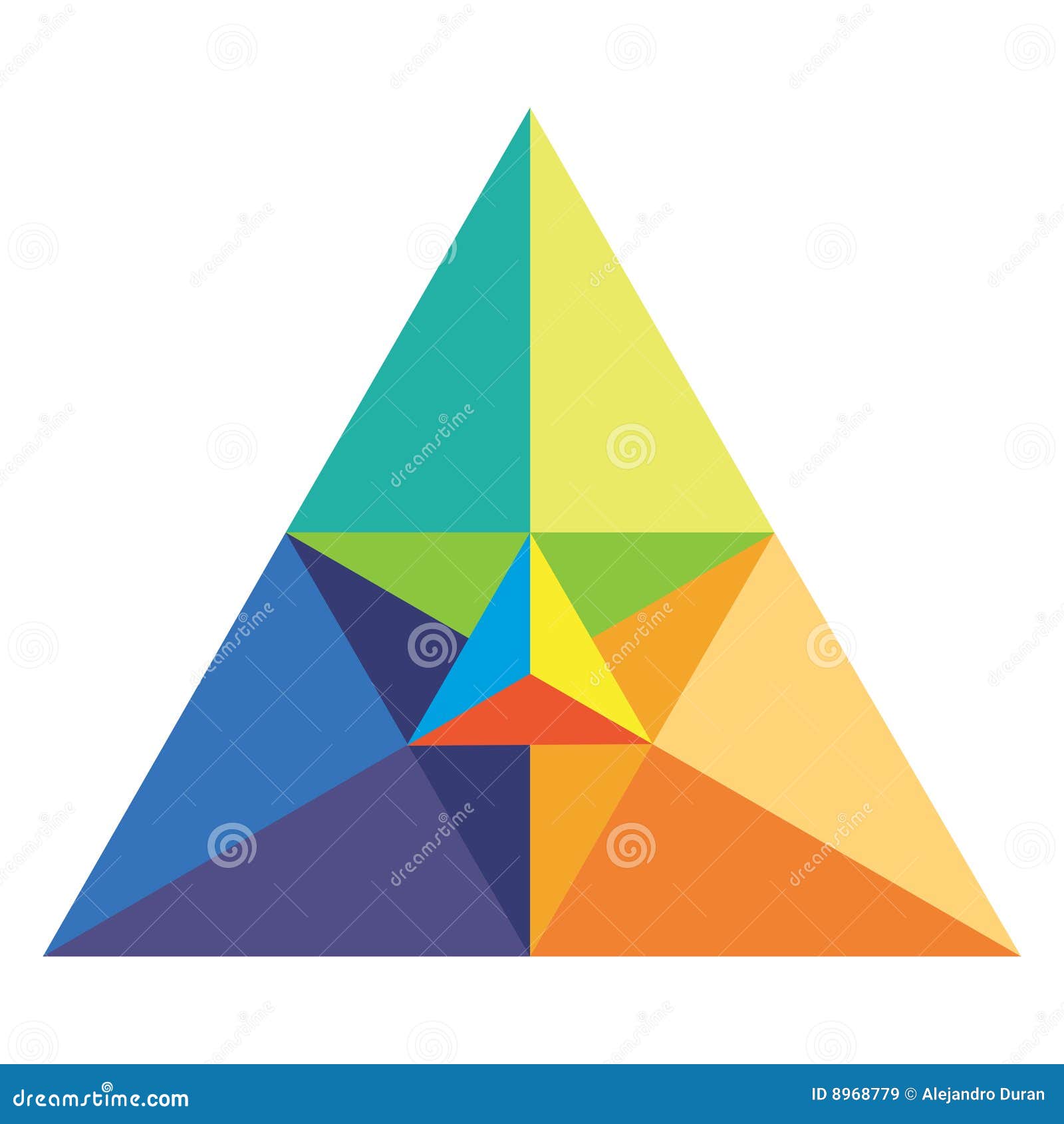 Triángulo cromático ilustración del vector. Ilustración de pintura ...