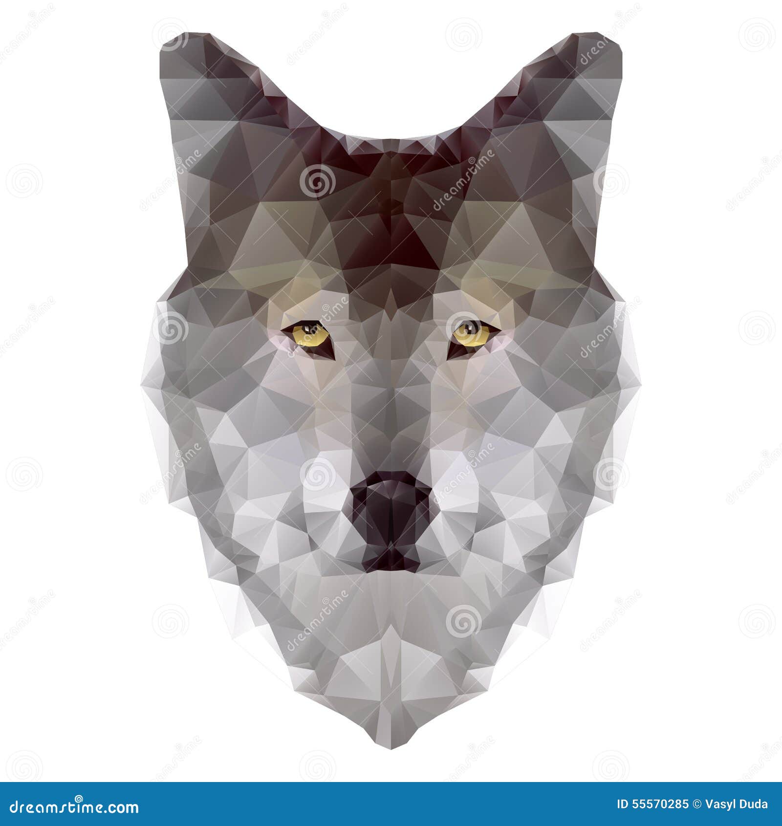 Triángulo del lobo ilustración del vector. Ilustración de elemento ...