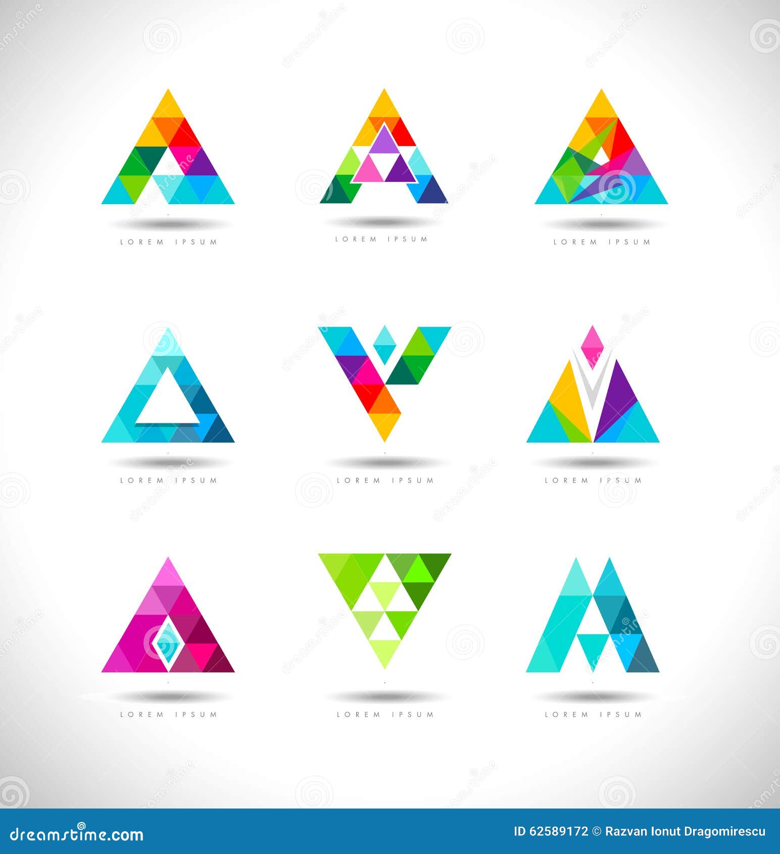 Triángulos Logo Design ilustración del vector. Ilustración de extracto ...