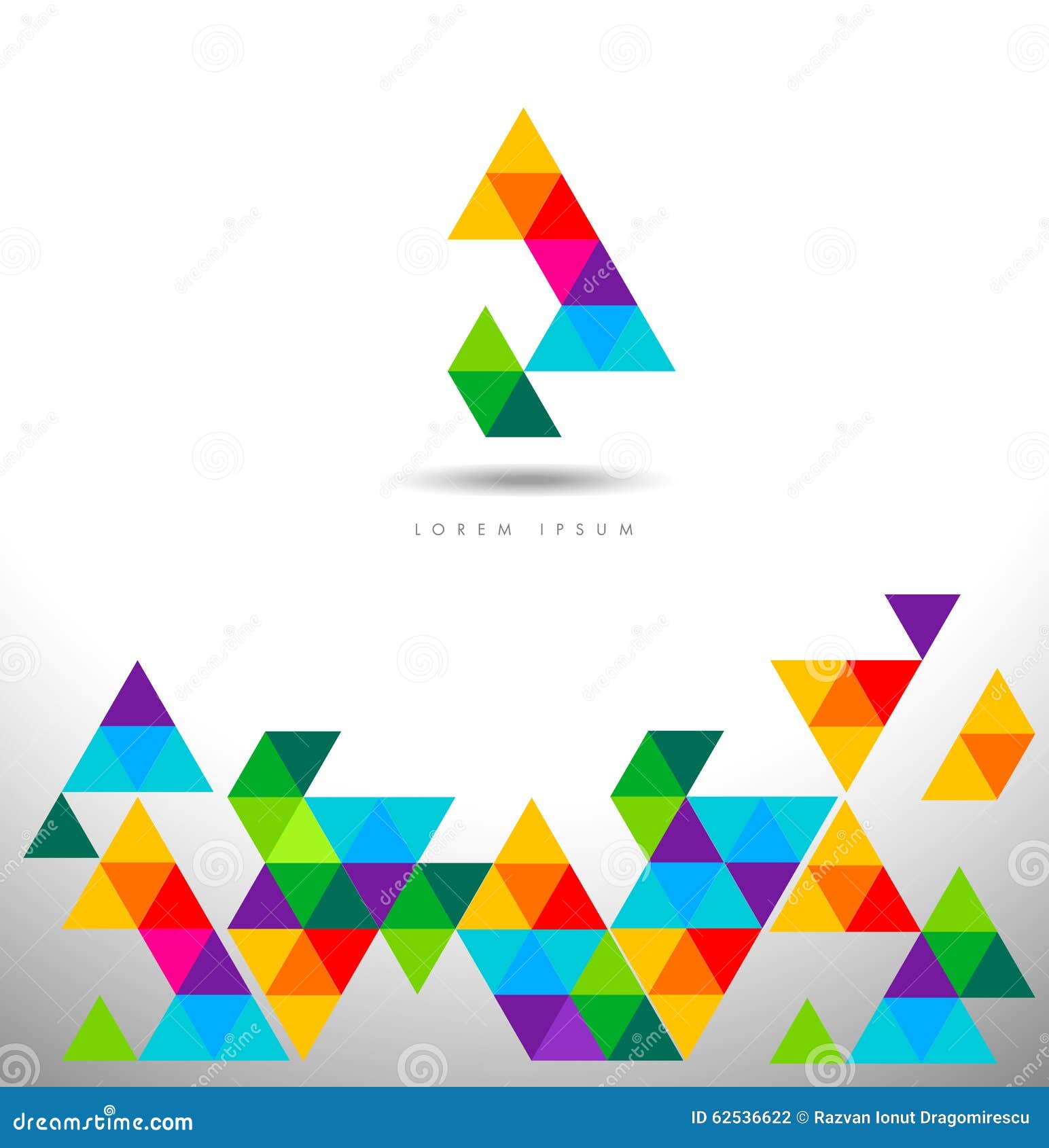 Triângulos Logo Pattern ilustração do vetor. Ilustração de conceito ...