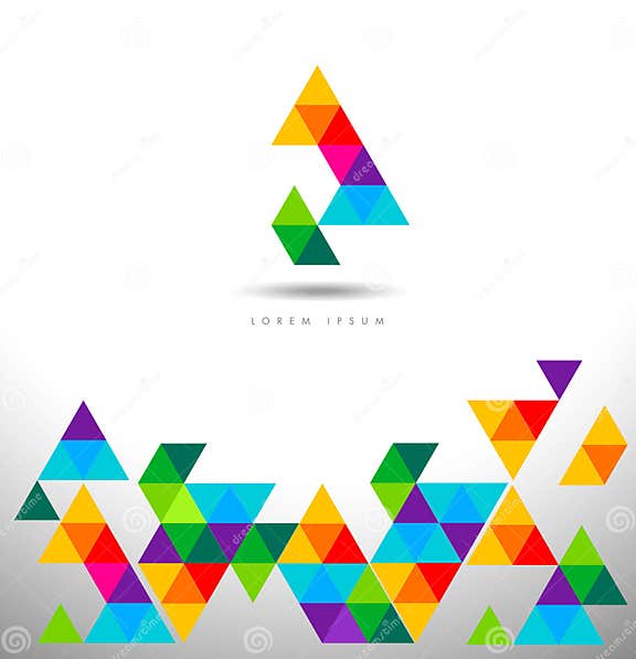 Triângulos Logo Pattern ilustração do vetor. Ilustração de conceito ...